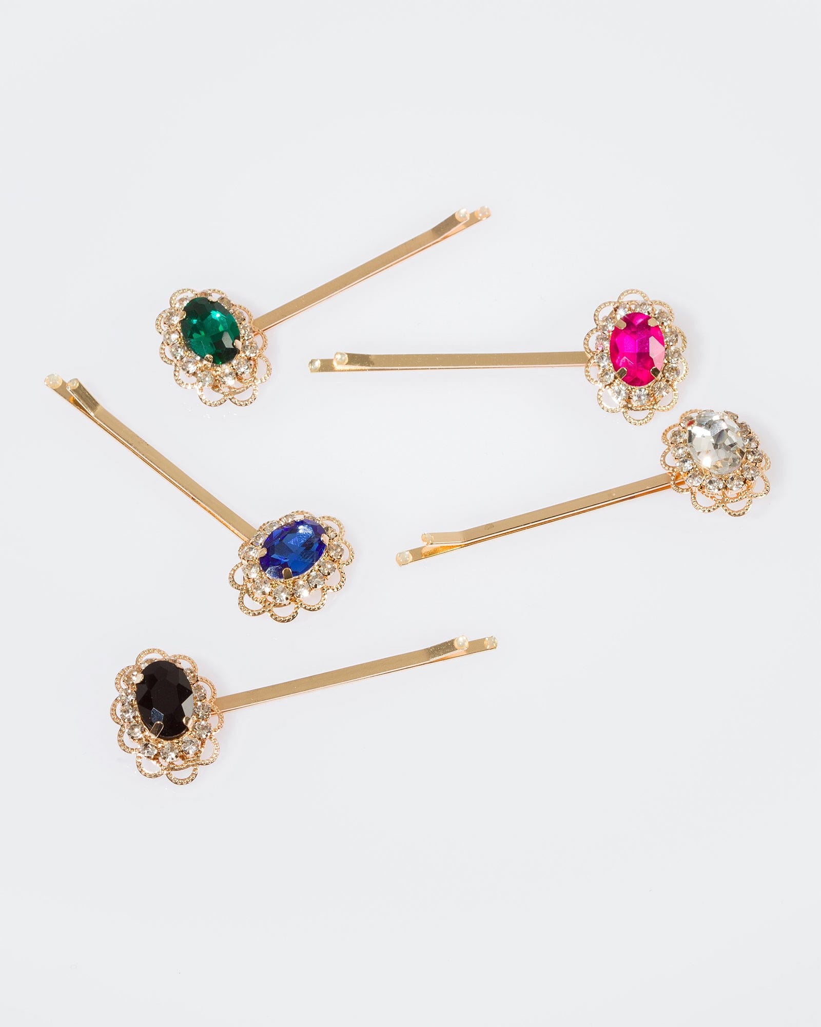 Multi 5 Pack Statement Crystal Hair Slide | colette hayman