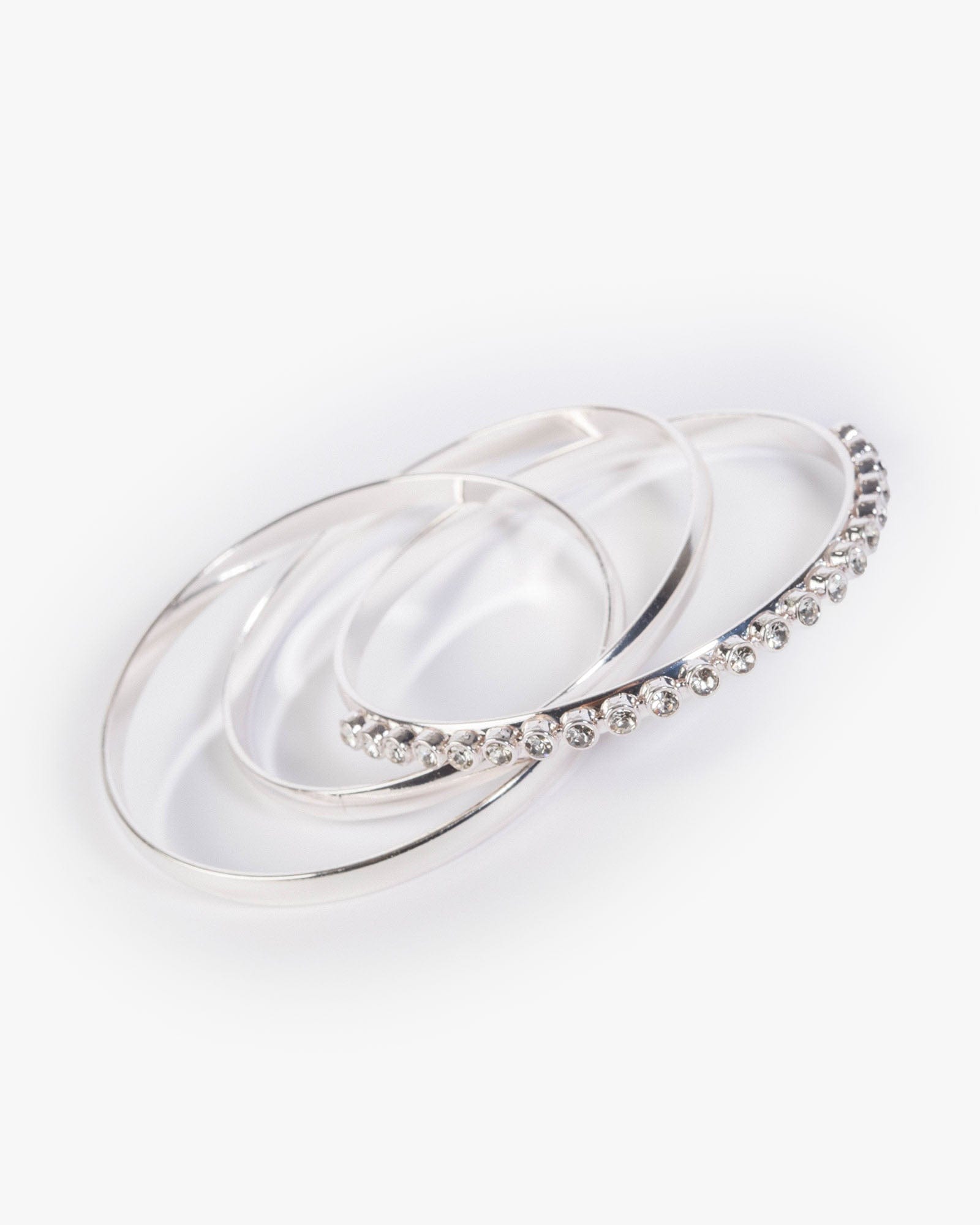Silver Crystal Bangle Set | colette hayman