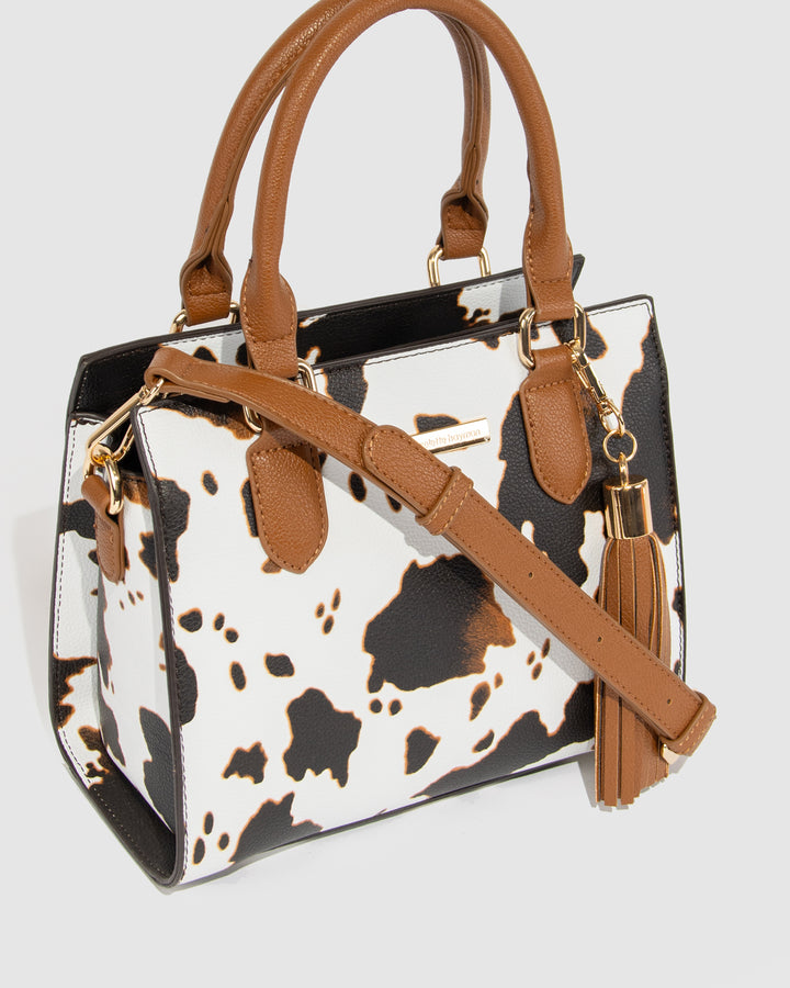Print Sia Mini Tassel Tote