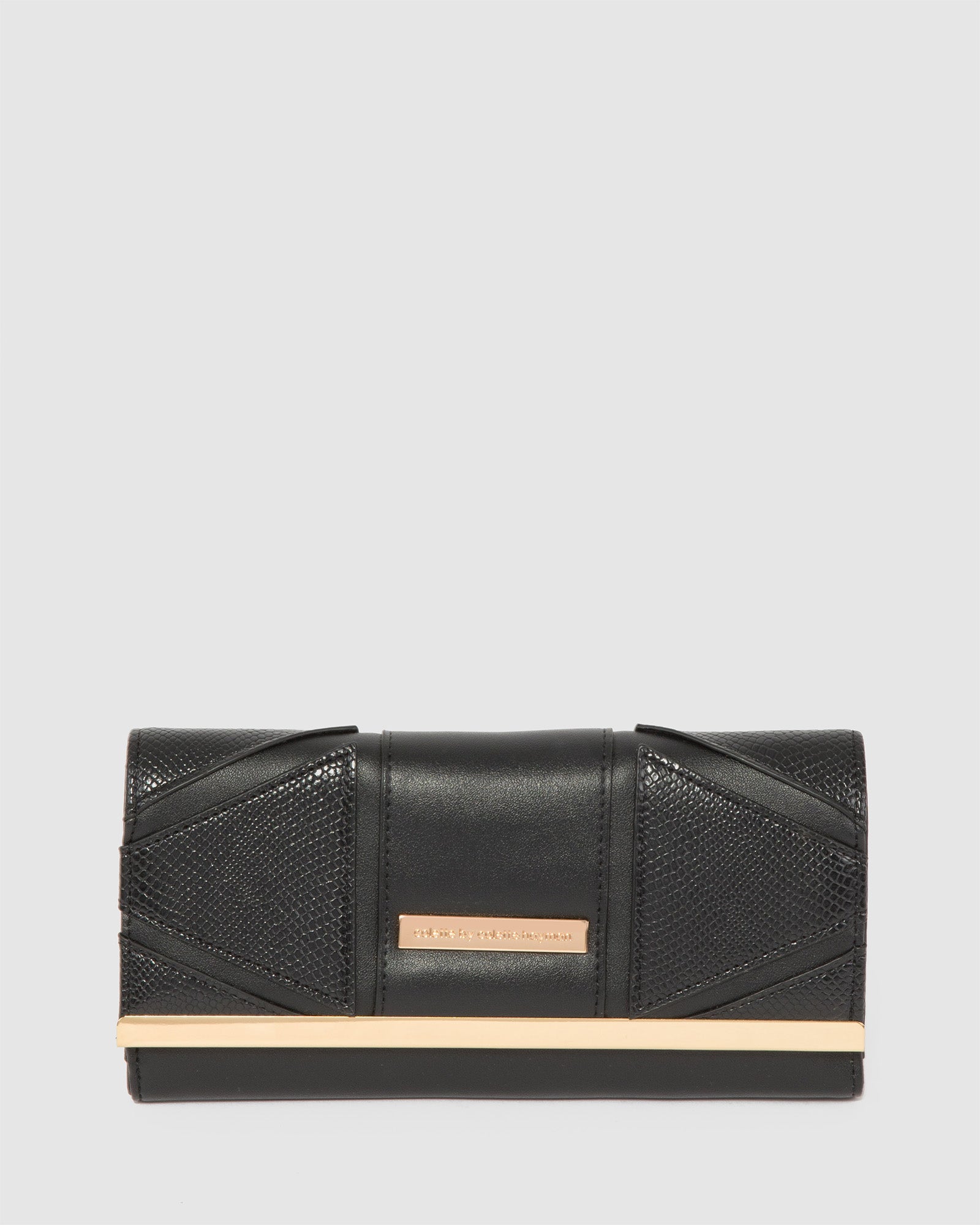Black Natalie Triangle Panel Wallet | colette hayman