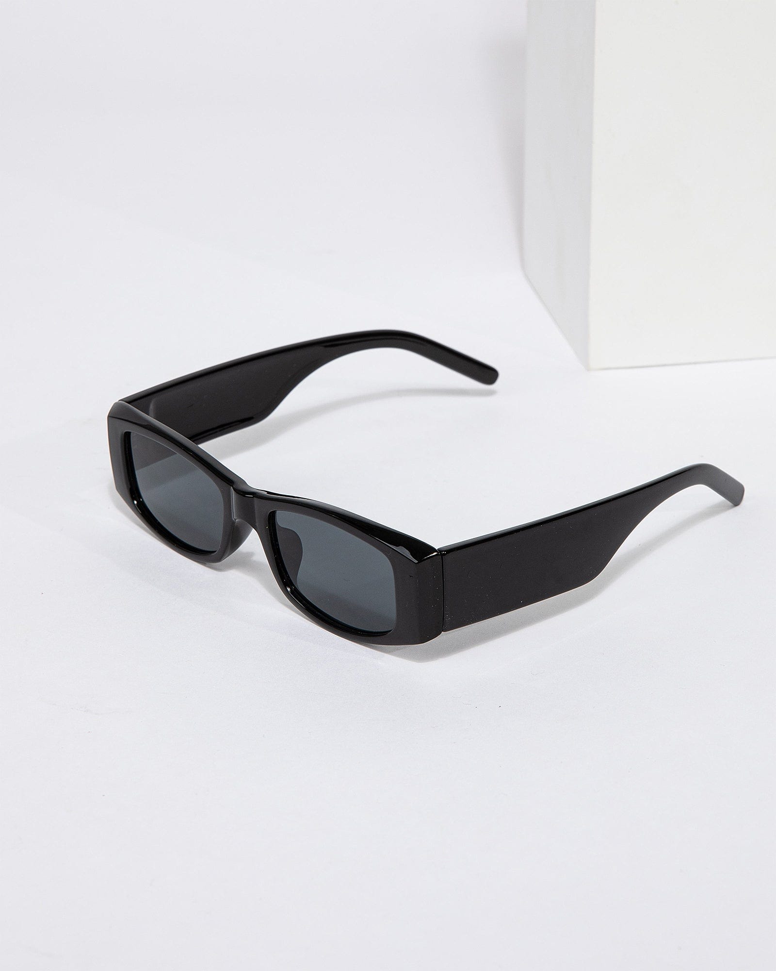 Black Rectangle Thick Framed Sunglasses | colette hayman