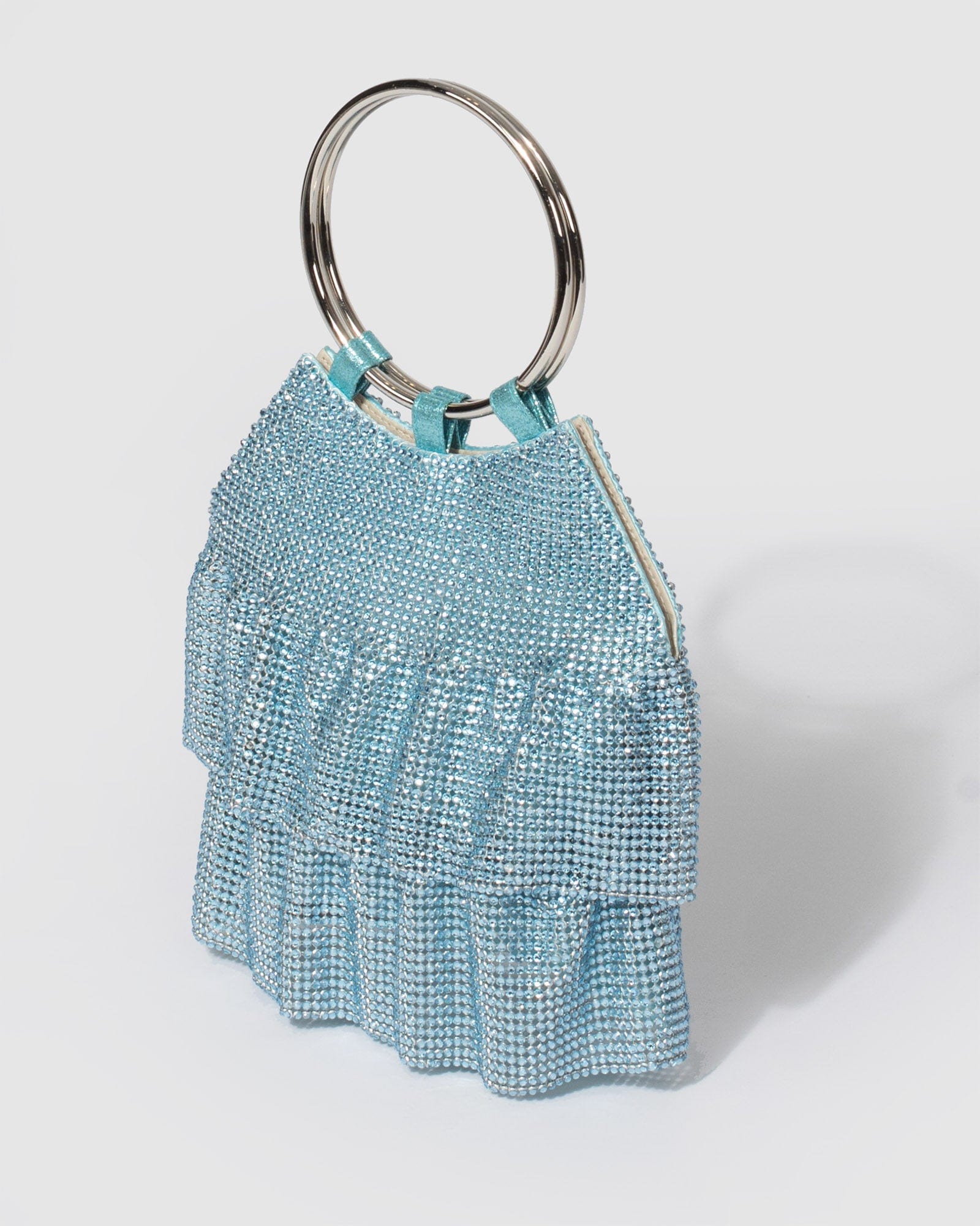 Blue Maggie Frilled Clutch Bag Online | Colette Hayman