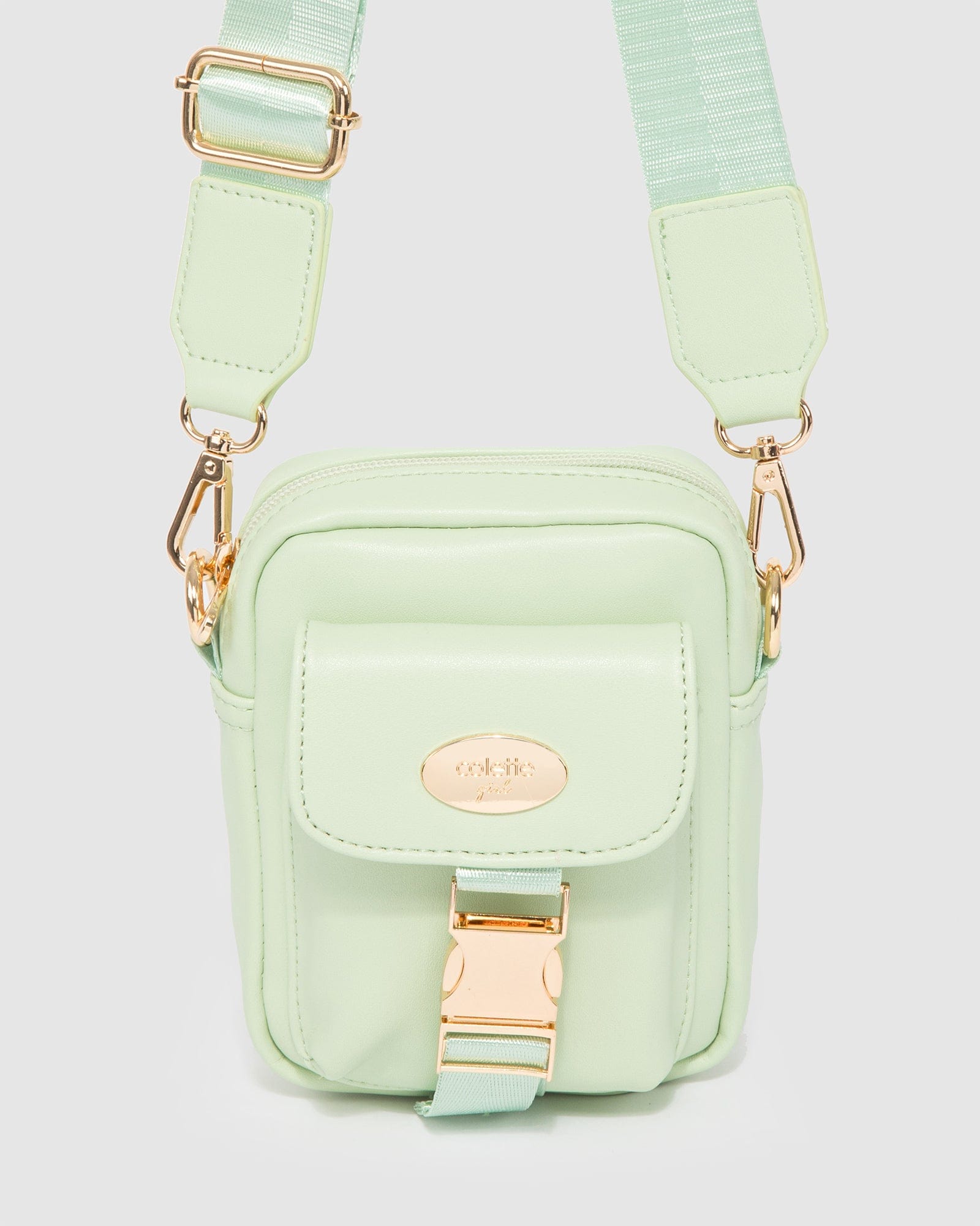 Green Emma Lock Crossbody Bag | colette hayman