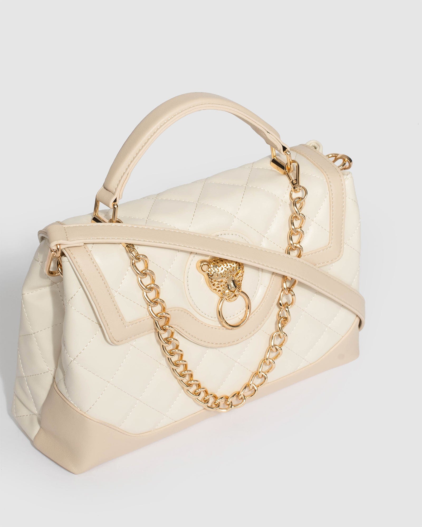 Ivory Asma Panel Quilt Bag Online | Colette Hayman