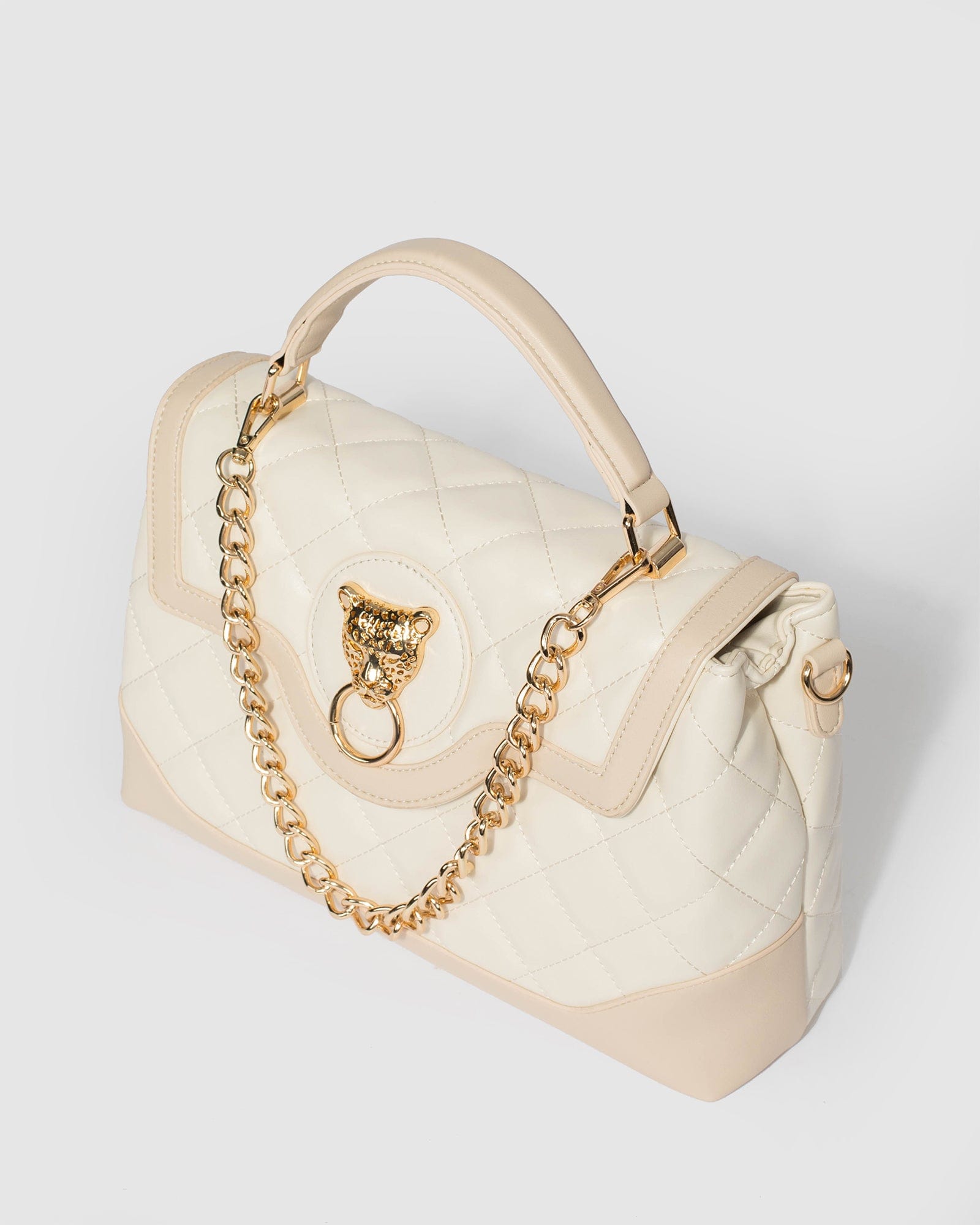 Ivory Asma Panel Quilt Bag Online | Colette Hayman