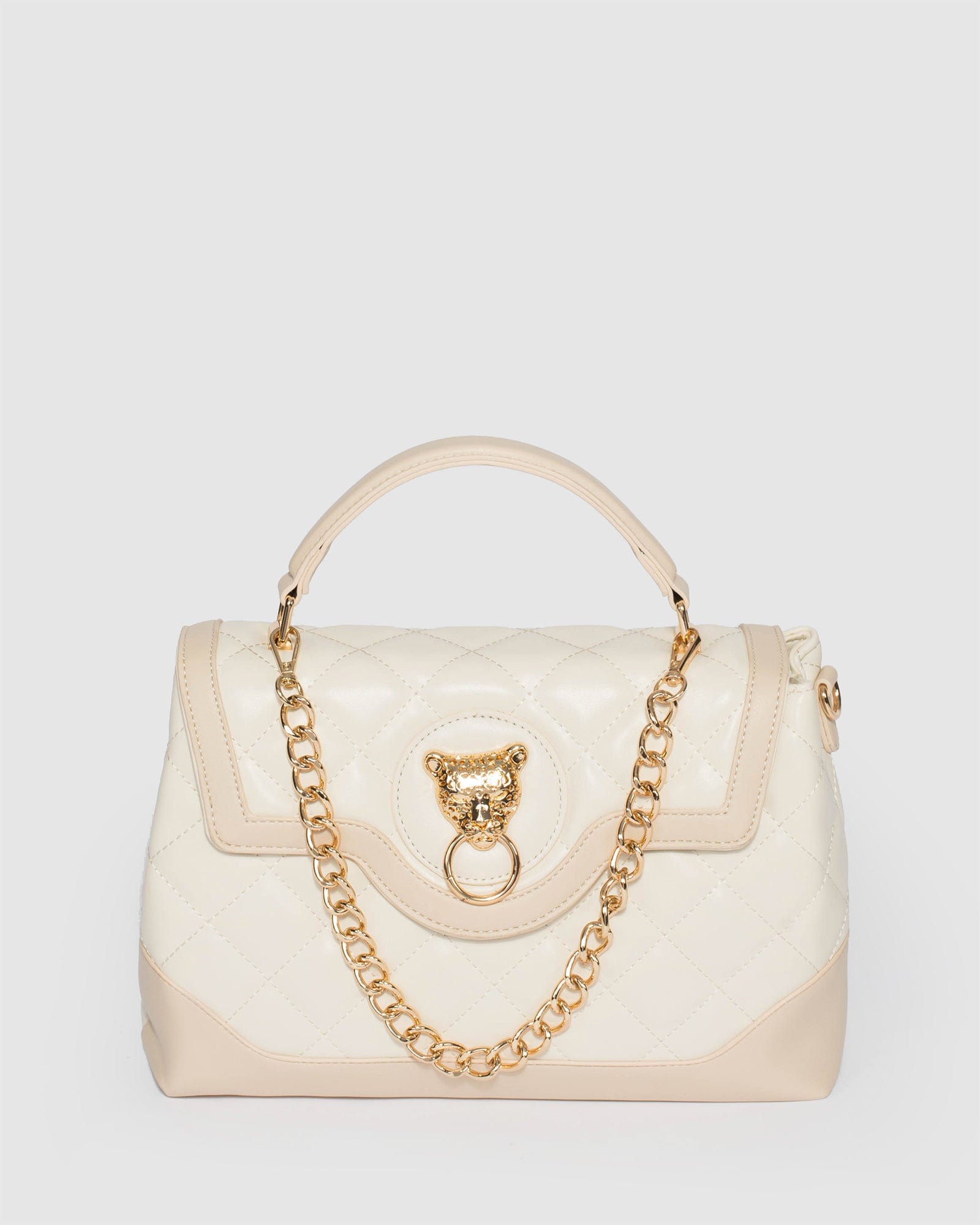 Ivory Asma Panel Quilt Bag Online | Colette Hayman