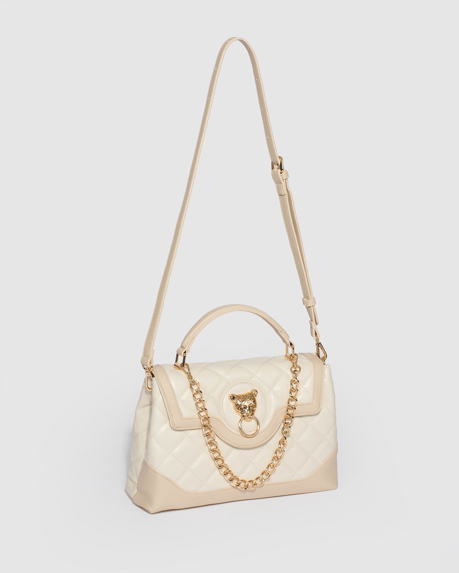 Ivory Asma Panel Quilt Bag Online | Colette Hayman