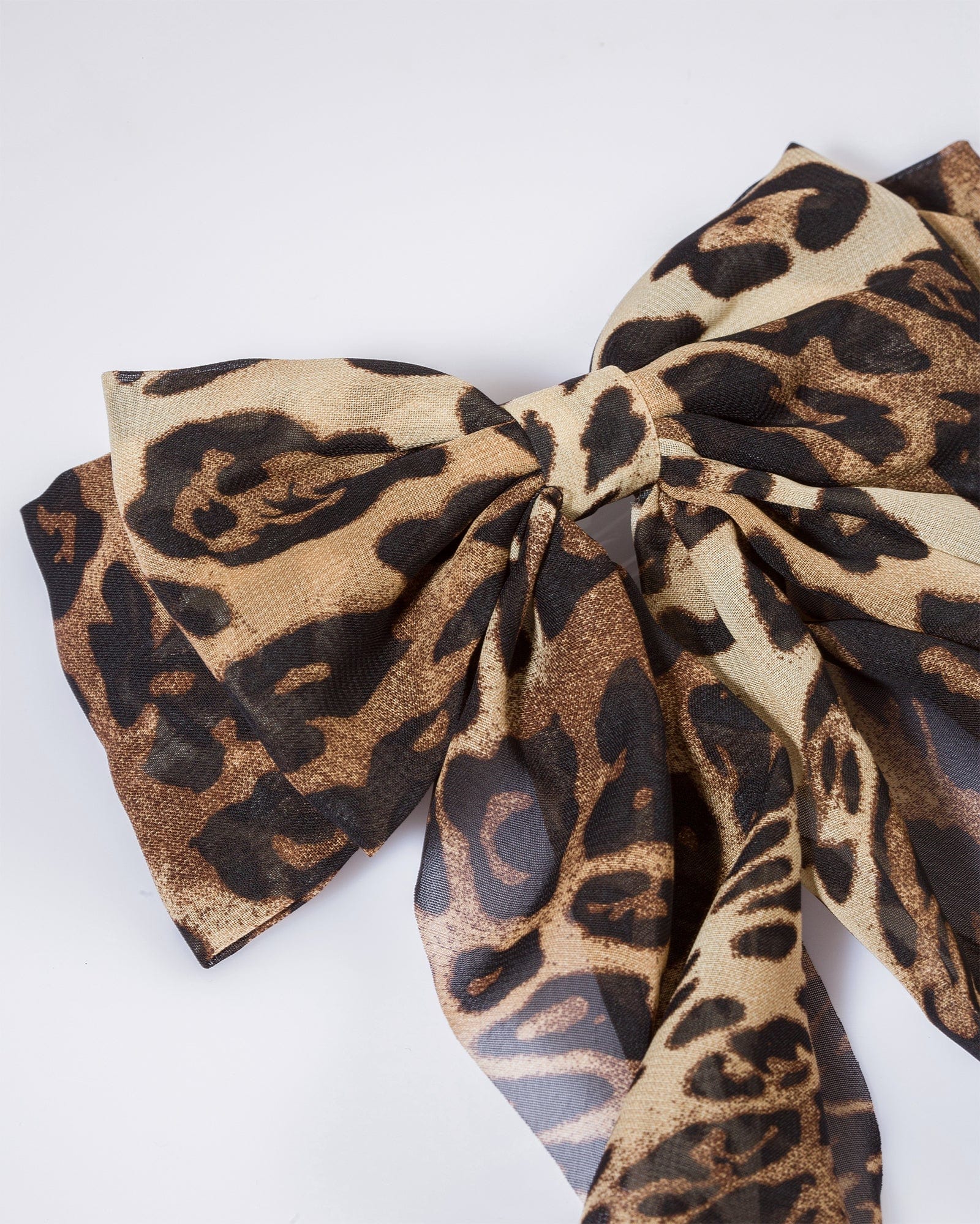 Multi Leopard Print Long Hair Bow | colette hayman