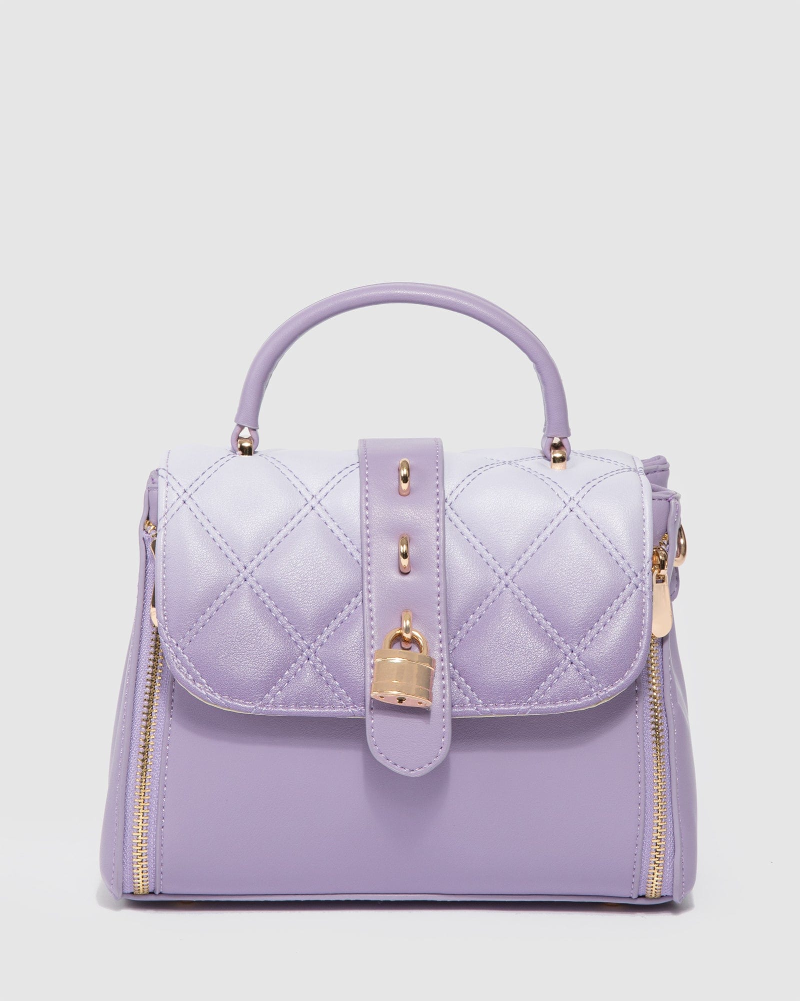 Lilac Alix Lock Top Handle Bag | colette hayman