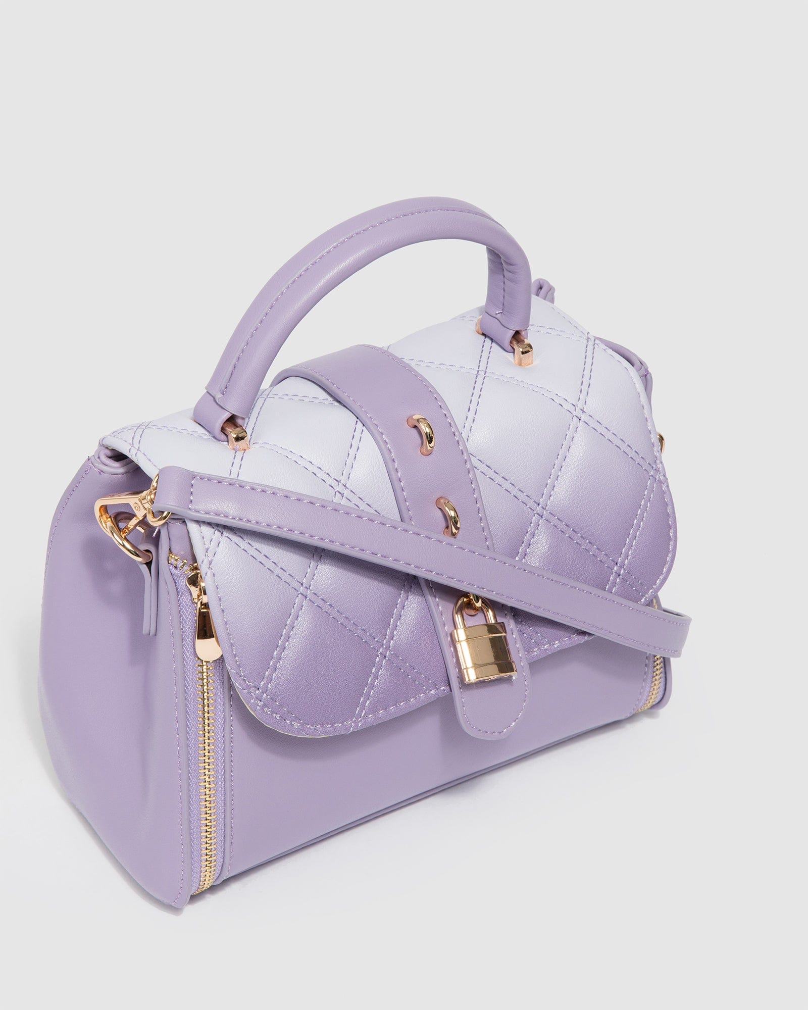 Lilac Alix Lock Top Handle Bag | colette hayman