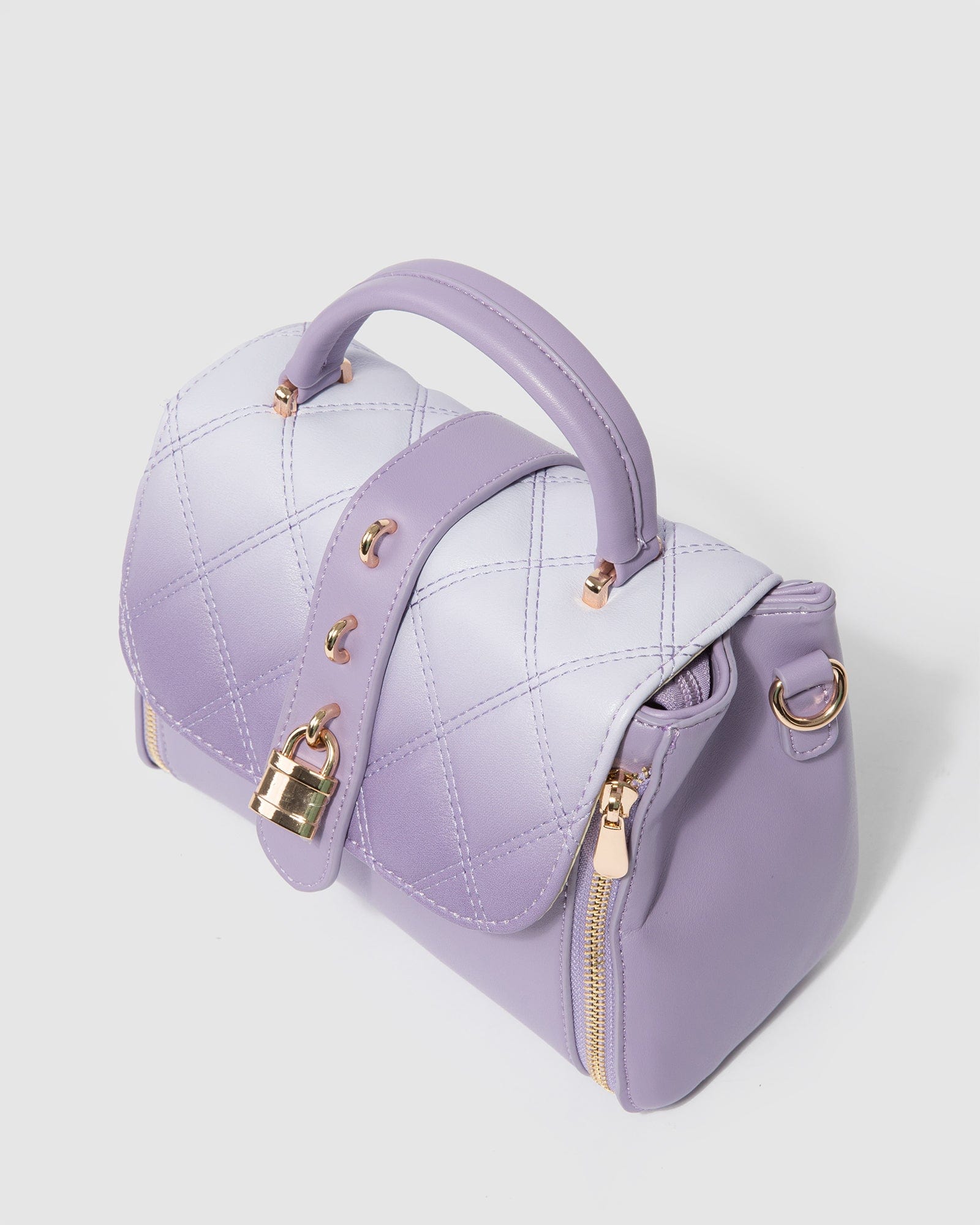 Lilac Alix Lock Top Handle Bag | colette hayman