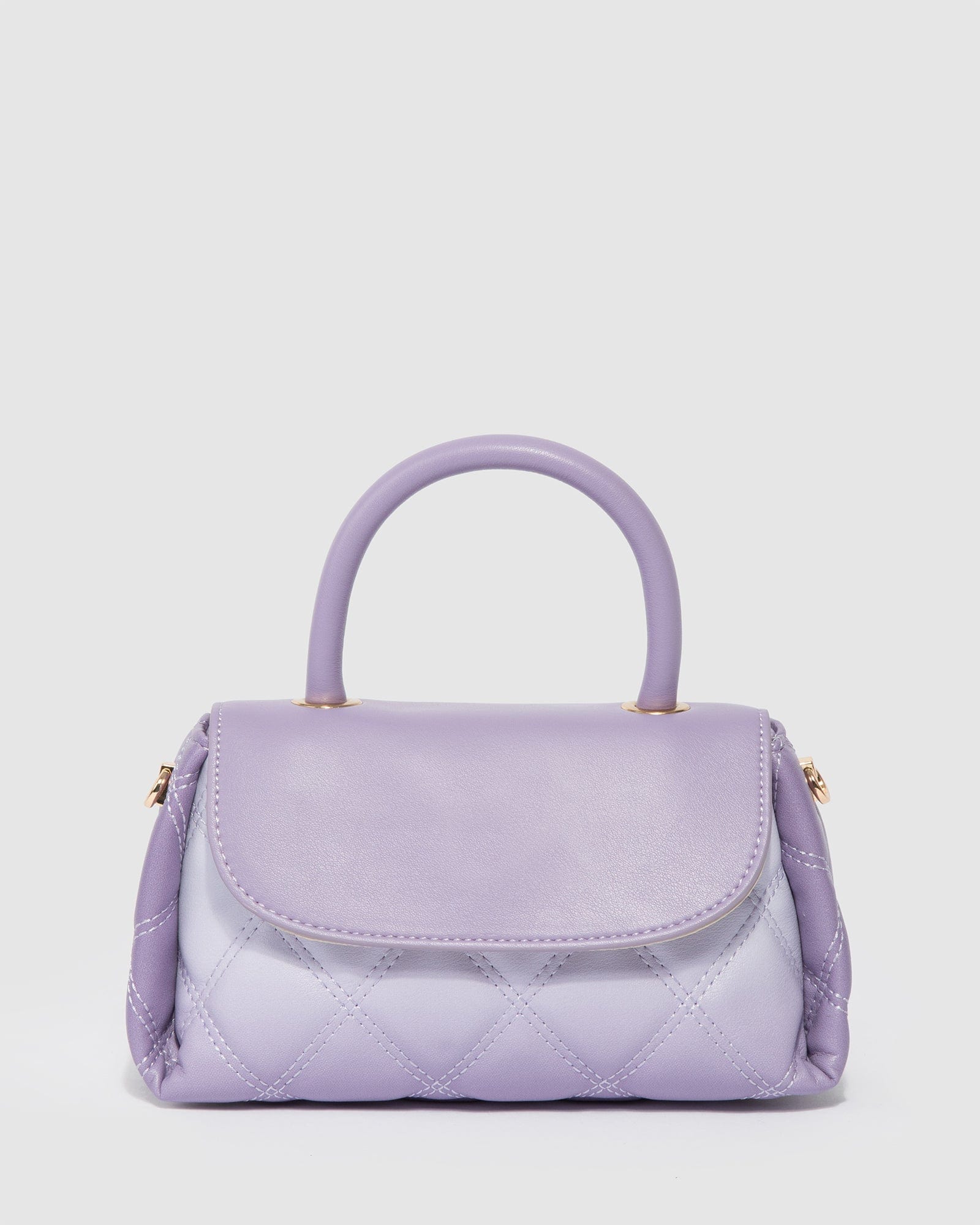 Lilac Tilly Quilted Top Handle Bag | colette hayman