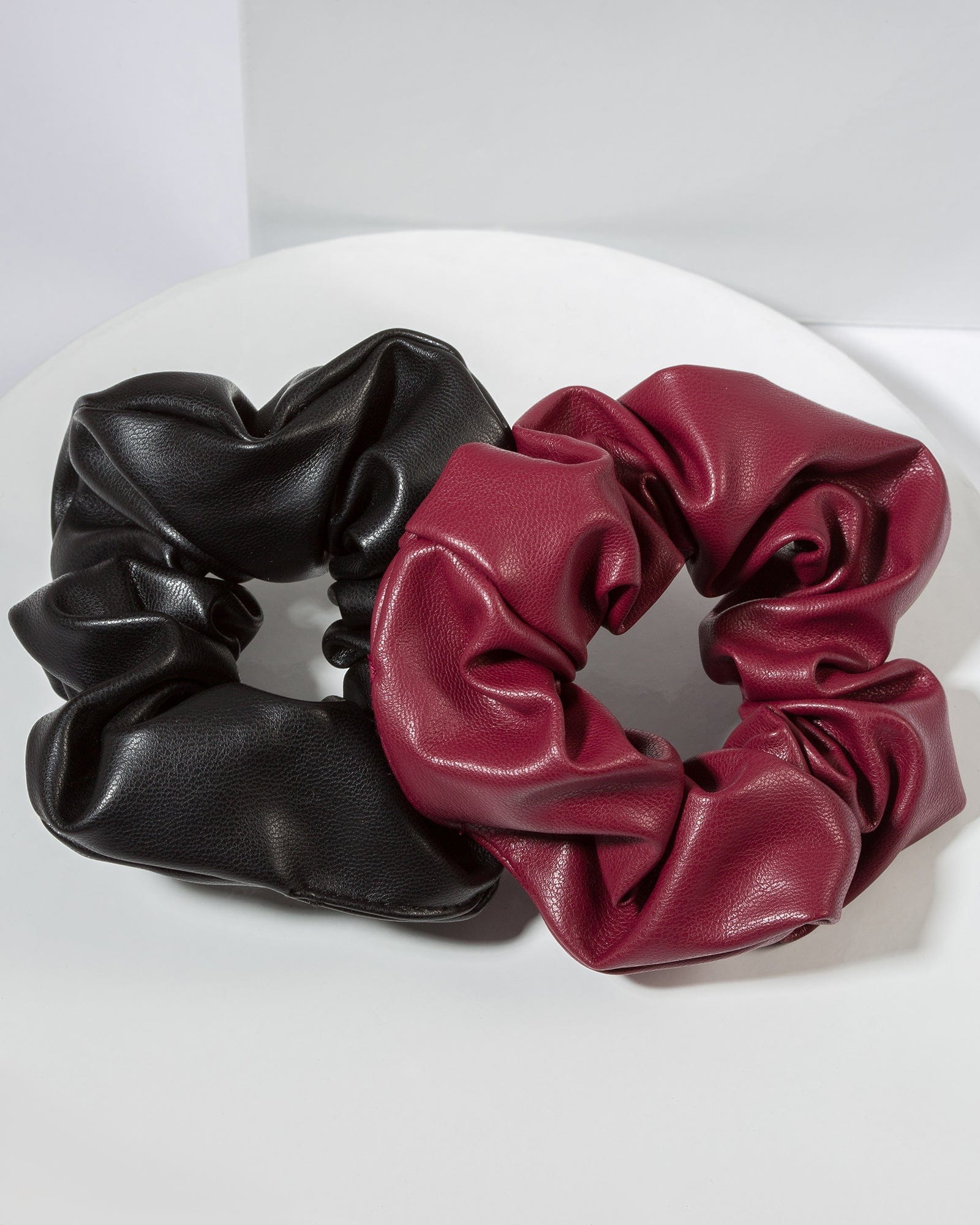 Multi 2 Pack Leather Look Scrunchie | colette hayman