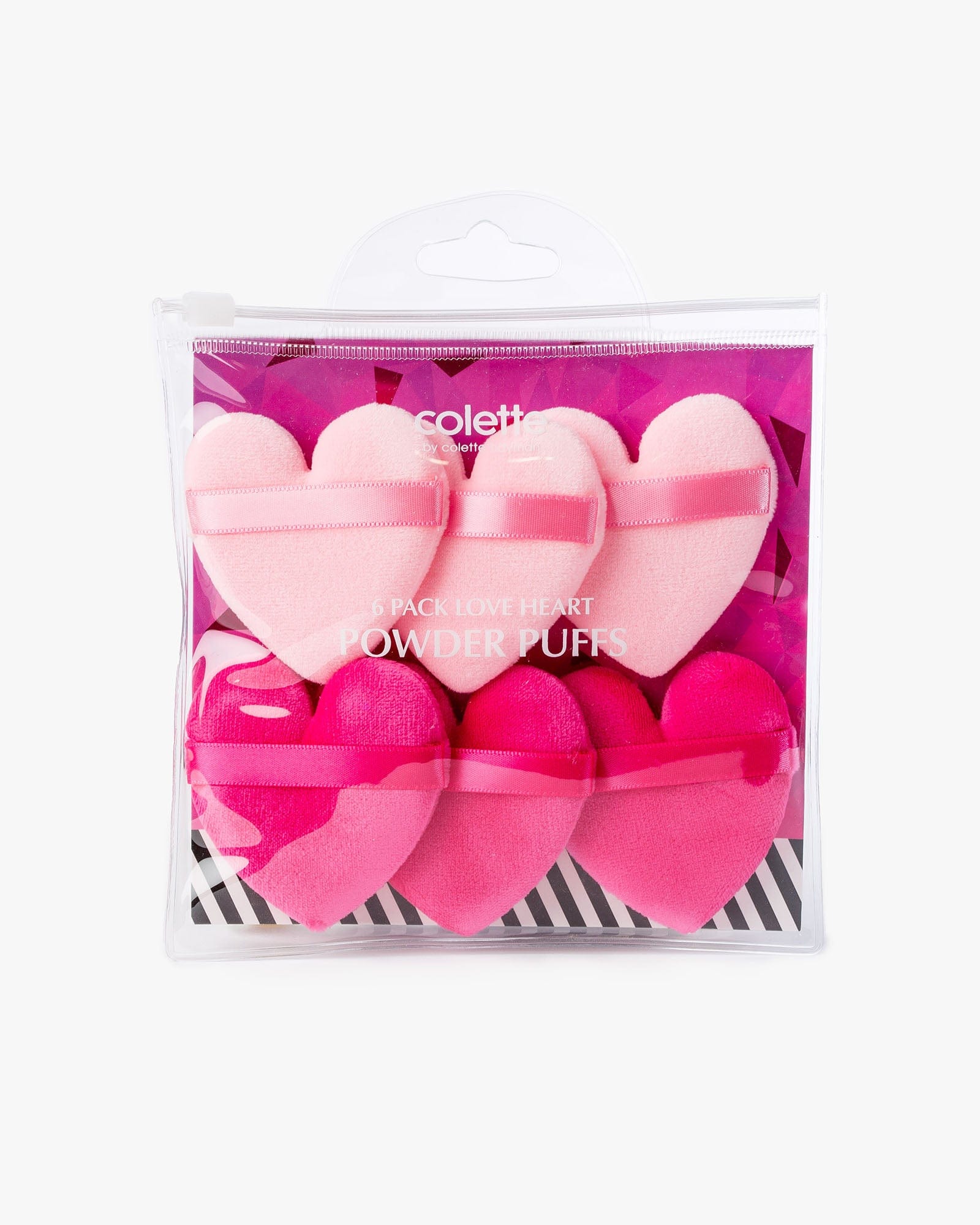 Multi 6Pk Love Heart Powder Puffs| colette hayman