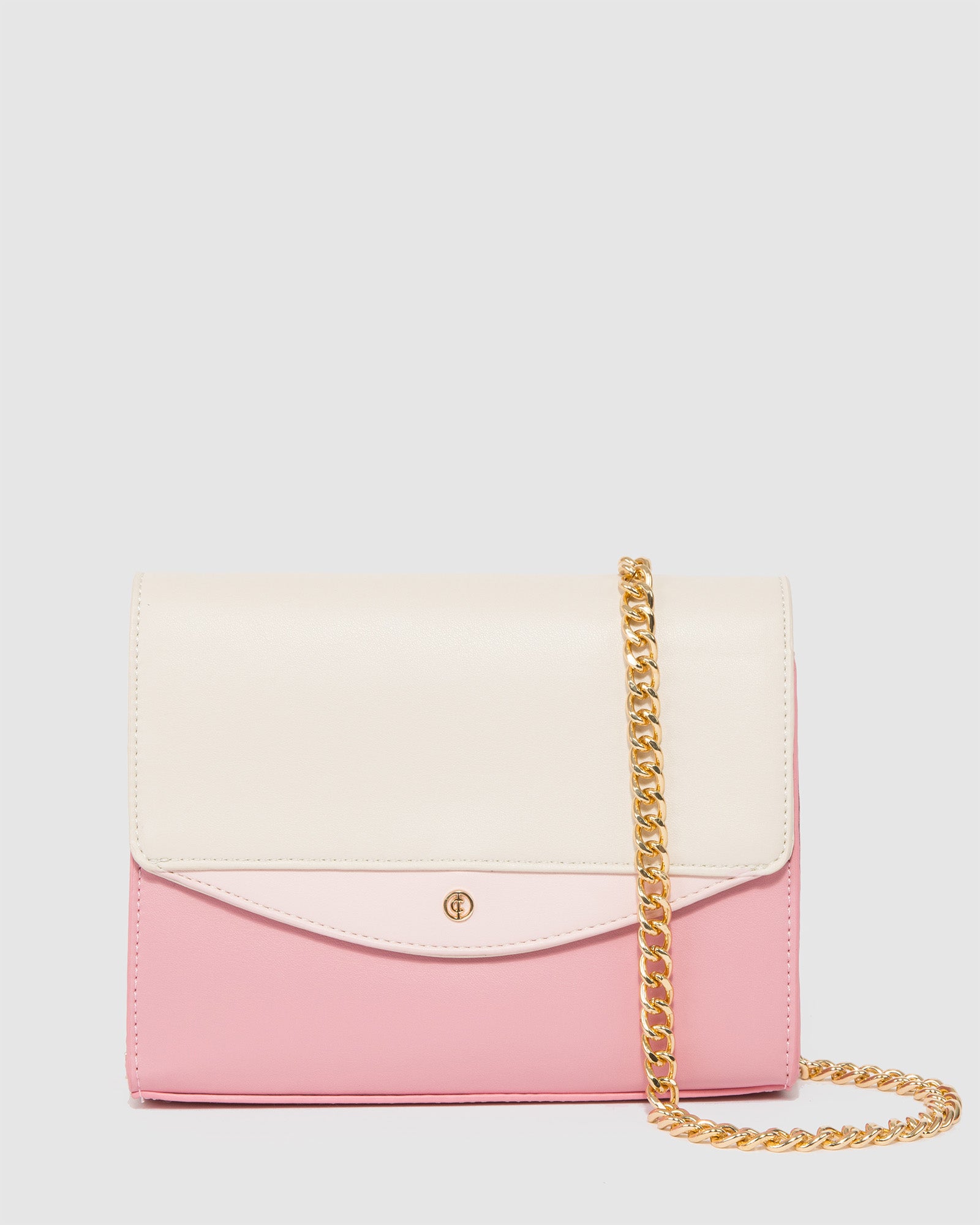 Pink/Natural Iva Panel Crossbody Bag | colette hayman