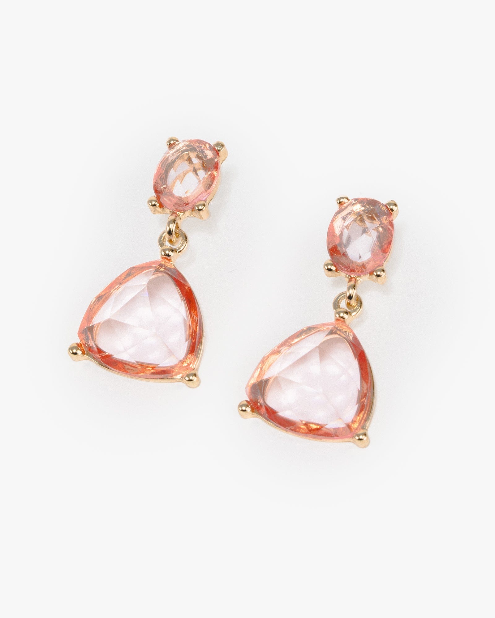 Pink Fine Triangle Drop Earrings | colette hayman