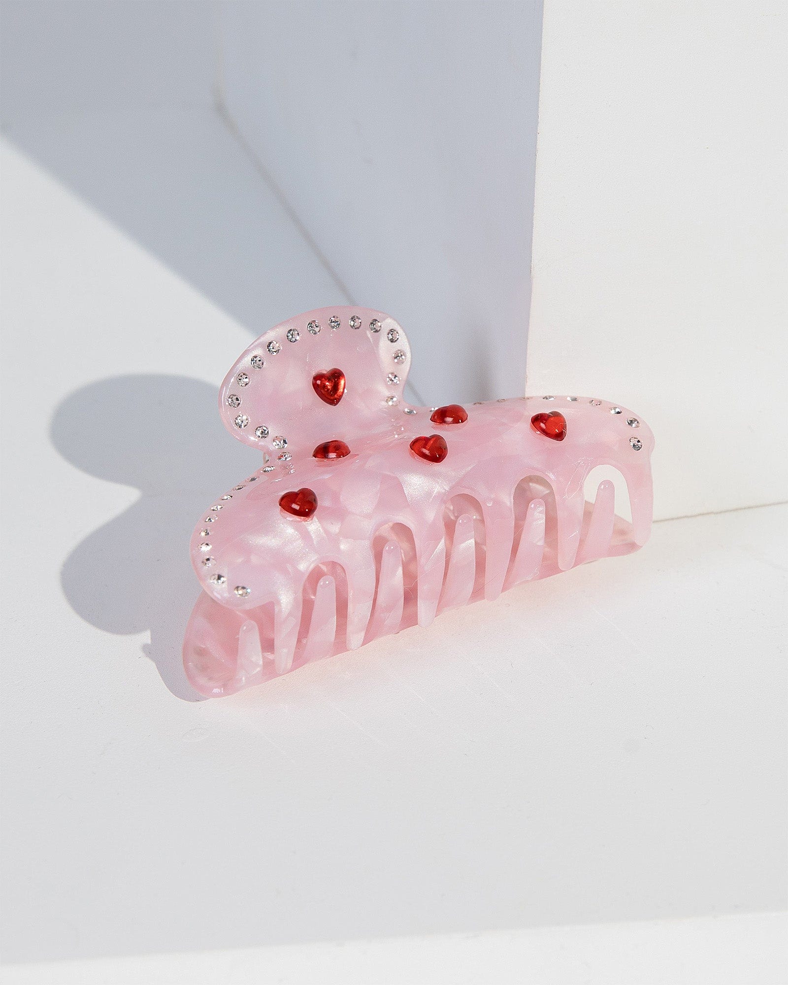 Pink Hearts Acrylic Claw Clip