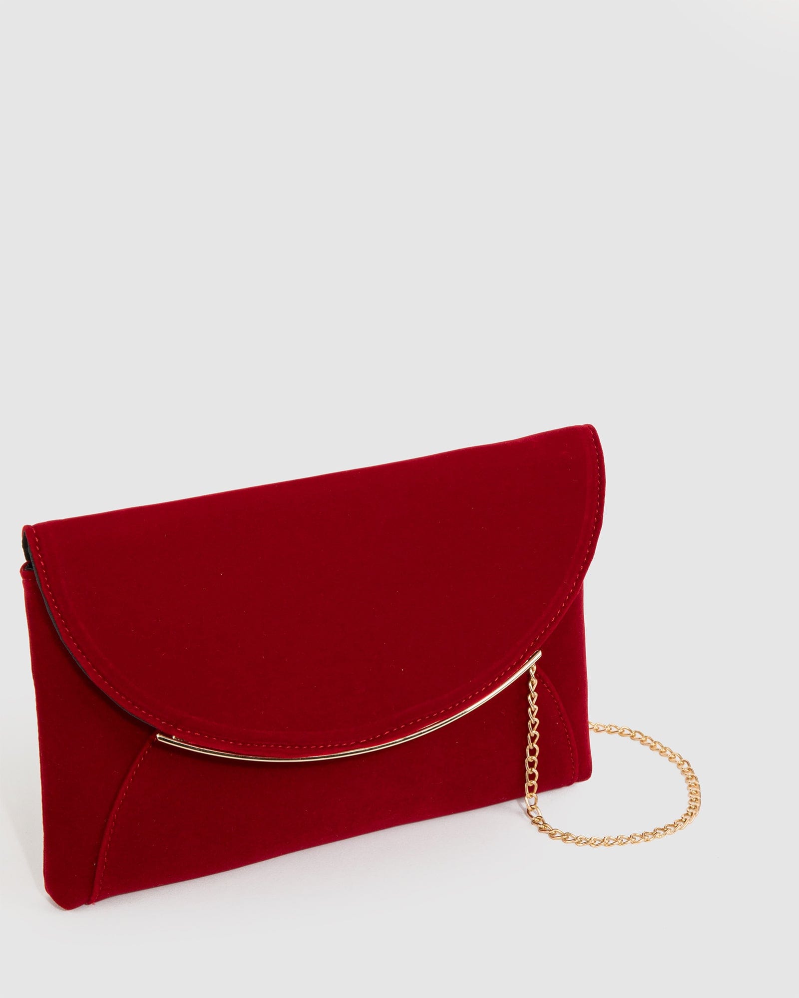 Red Dalila Envelope Clutch Bag | colette hayman