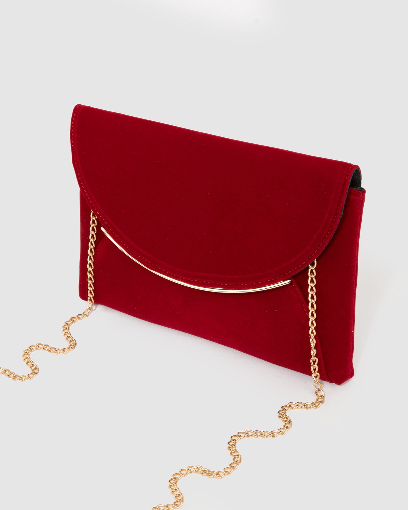 Red Dalila Envelope Clutch Bag | colette hayman