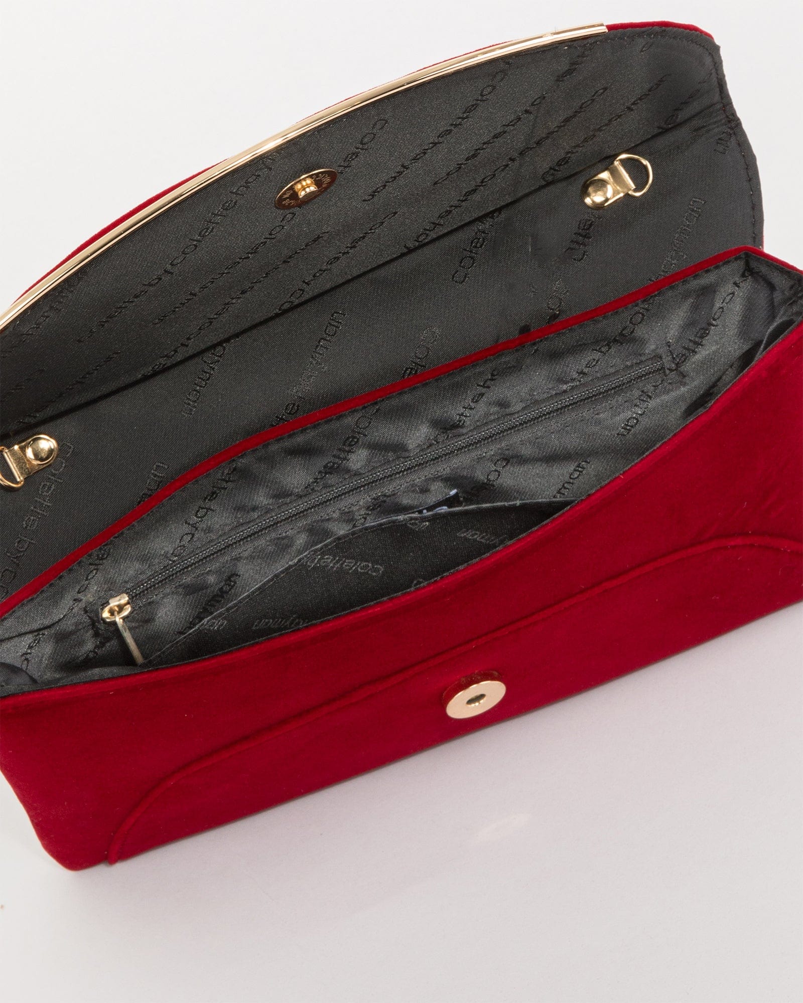 Red Dalila Envelope Clutch Bag | colette hayman