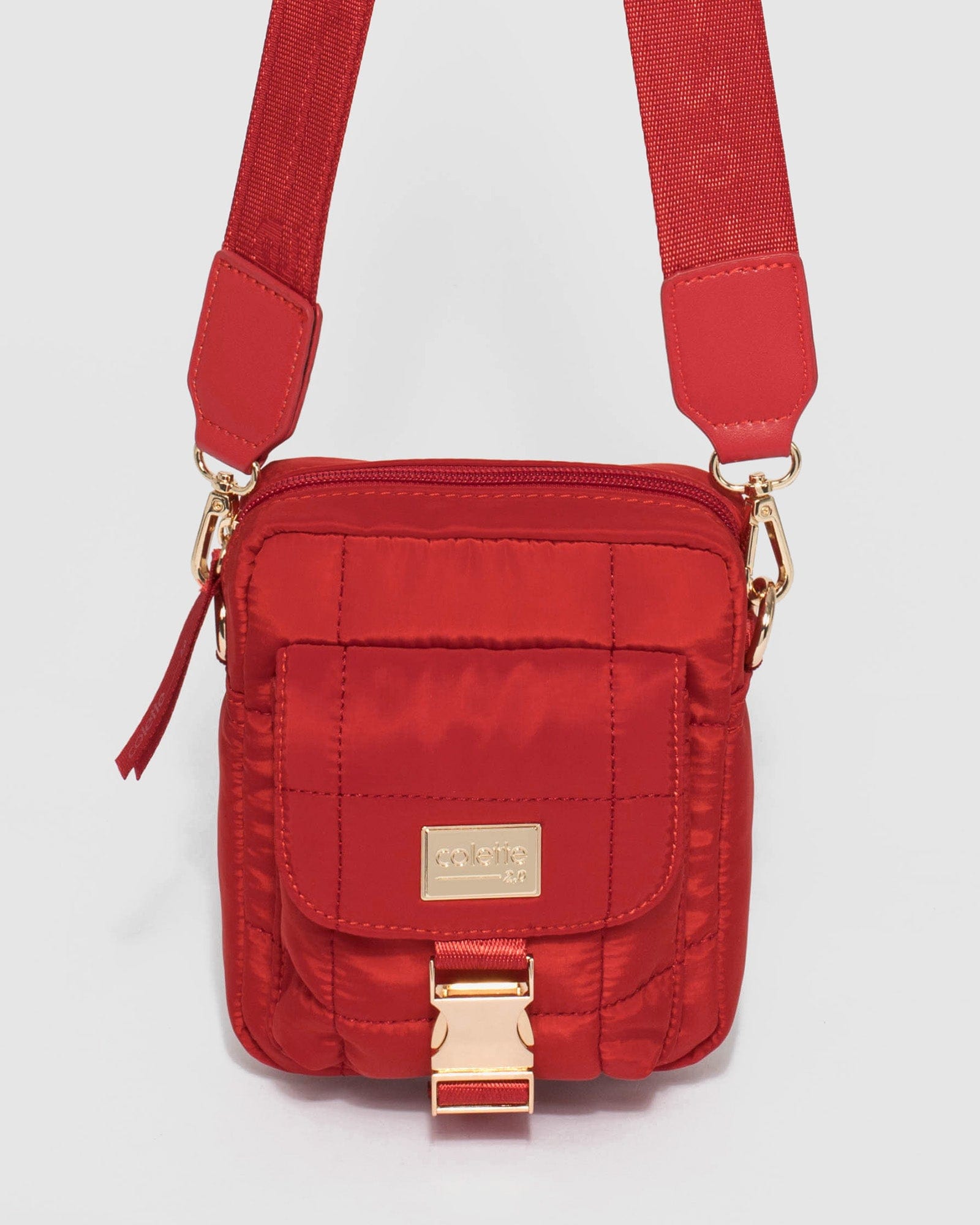Red Emma Lock Crossbody Bag | colette hayman