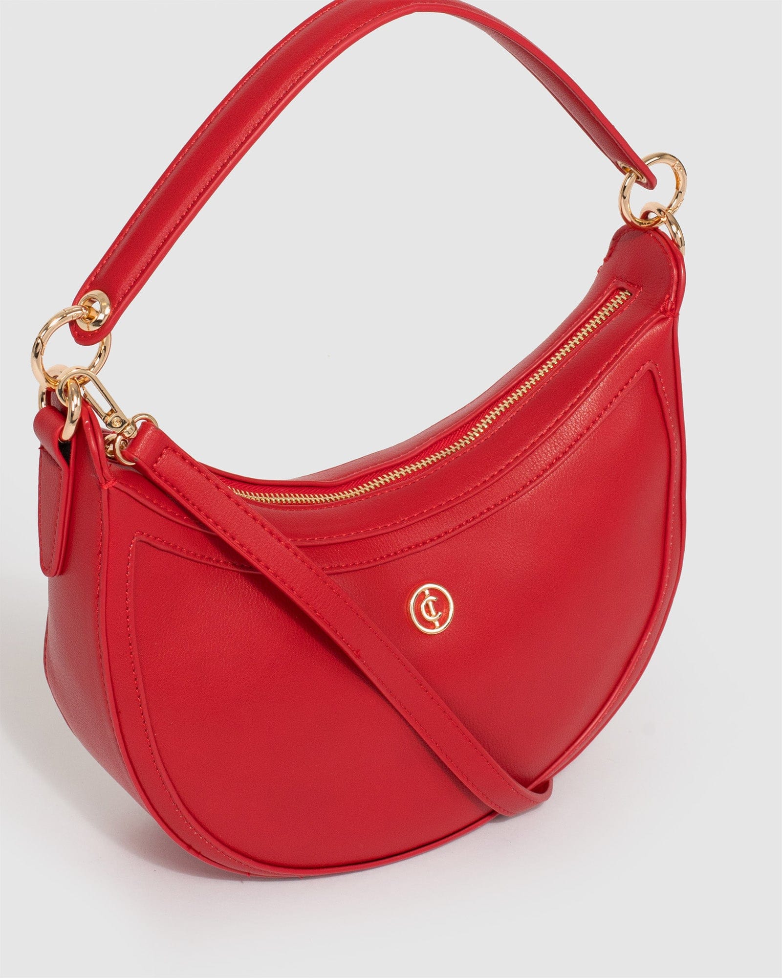 Red Flavia Saddle Bag Online | Colette Hayman