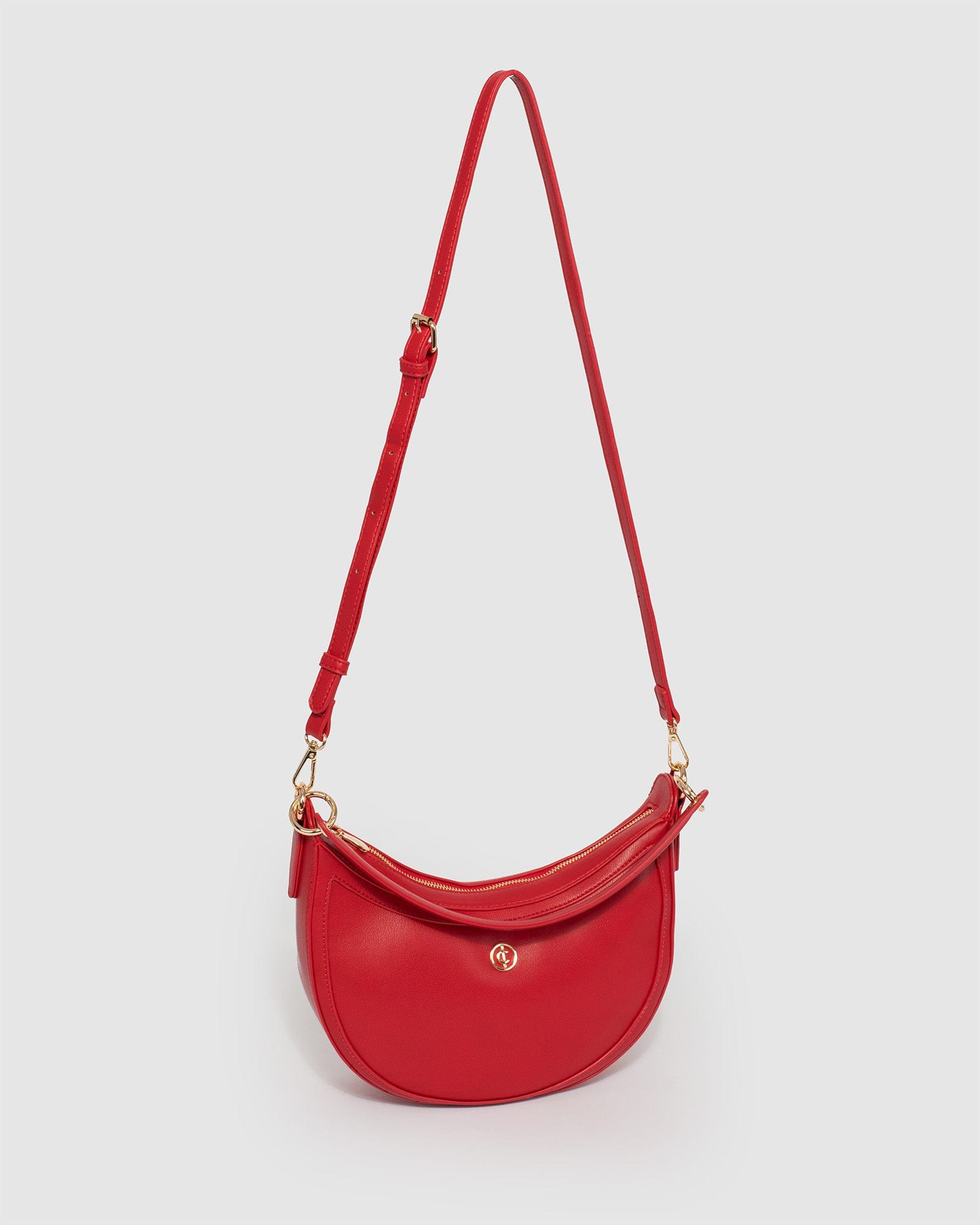 Red Flavia Saddle Bag Online | Colette Hayman
