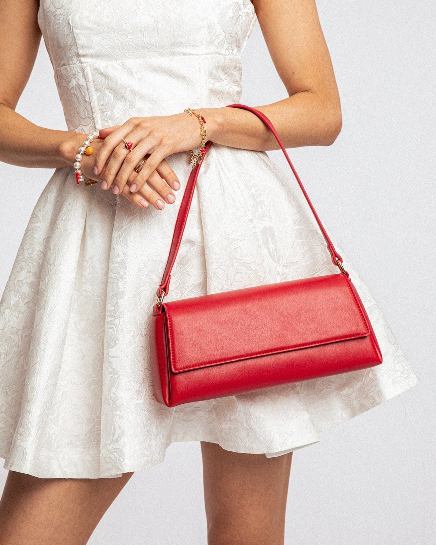Red Keely Flap Shoulder Bag | colette hayman