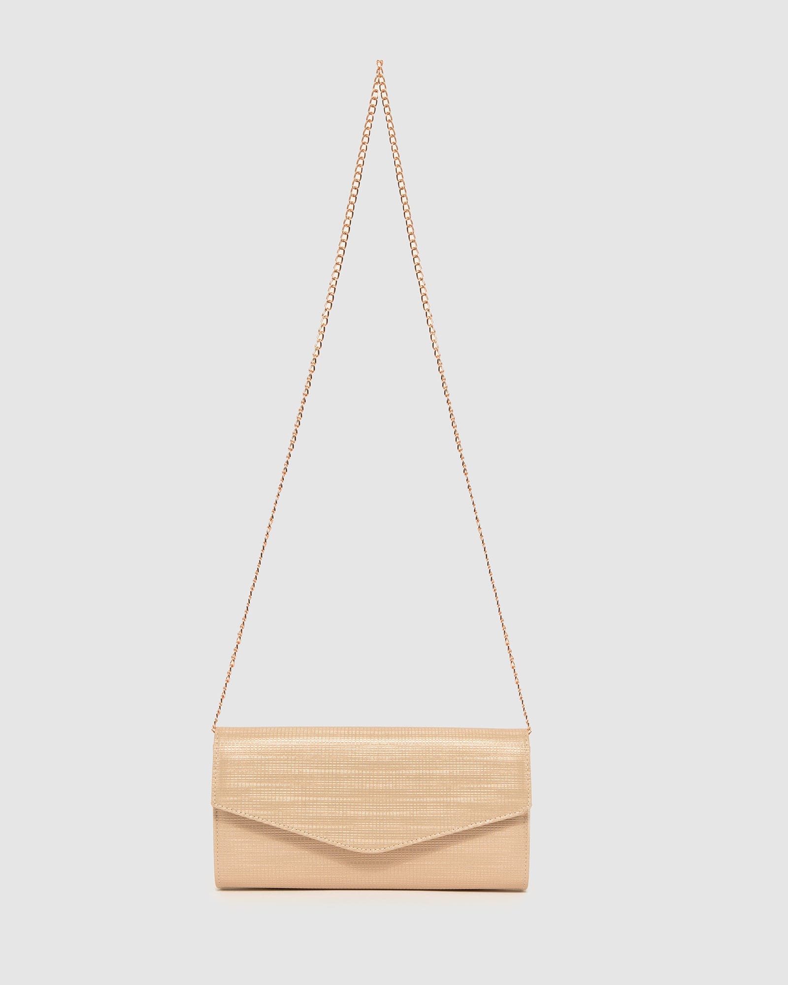 Rose Gold Breena Envelope Clutch Bag | colette hayman