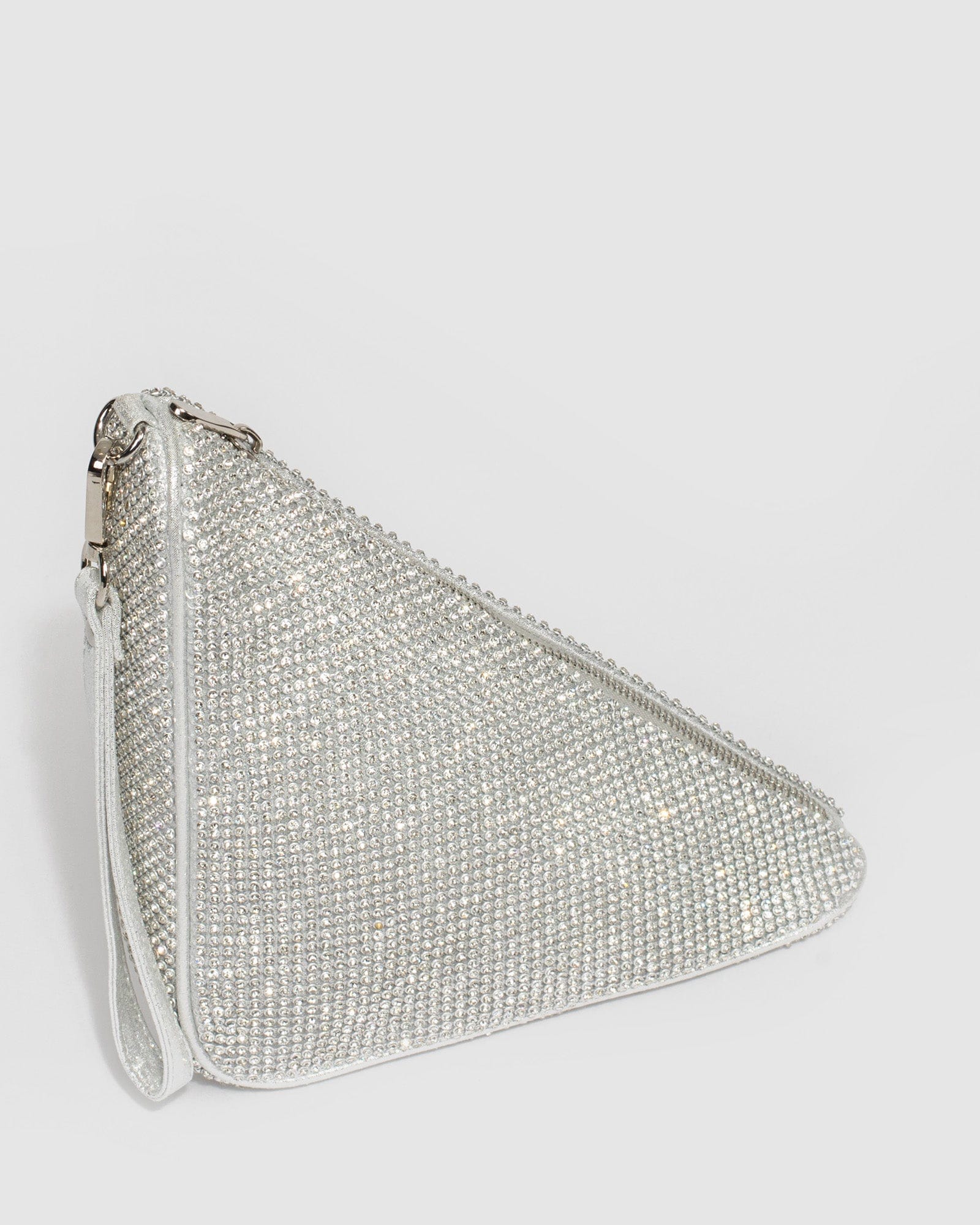 Silver Amy Triangle Clutch Bag Online | Colette Hayman