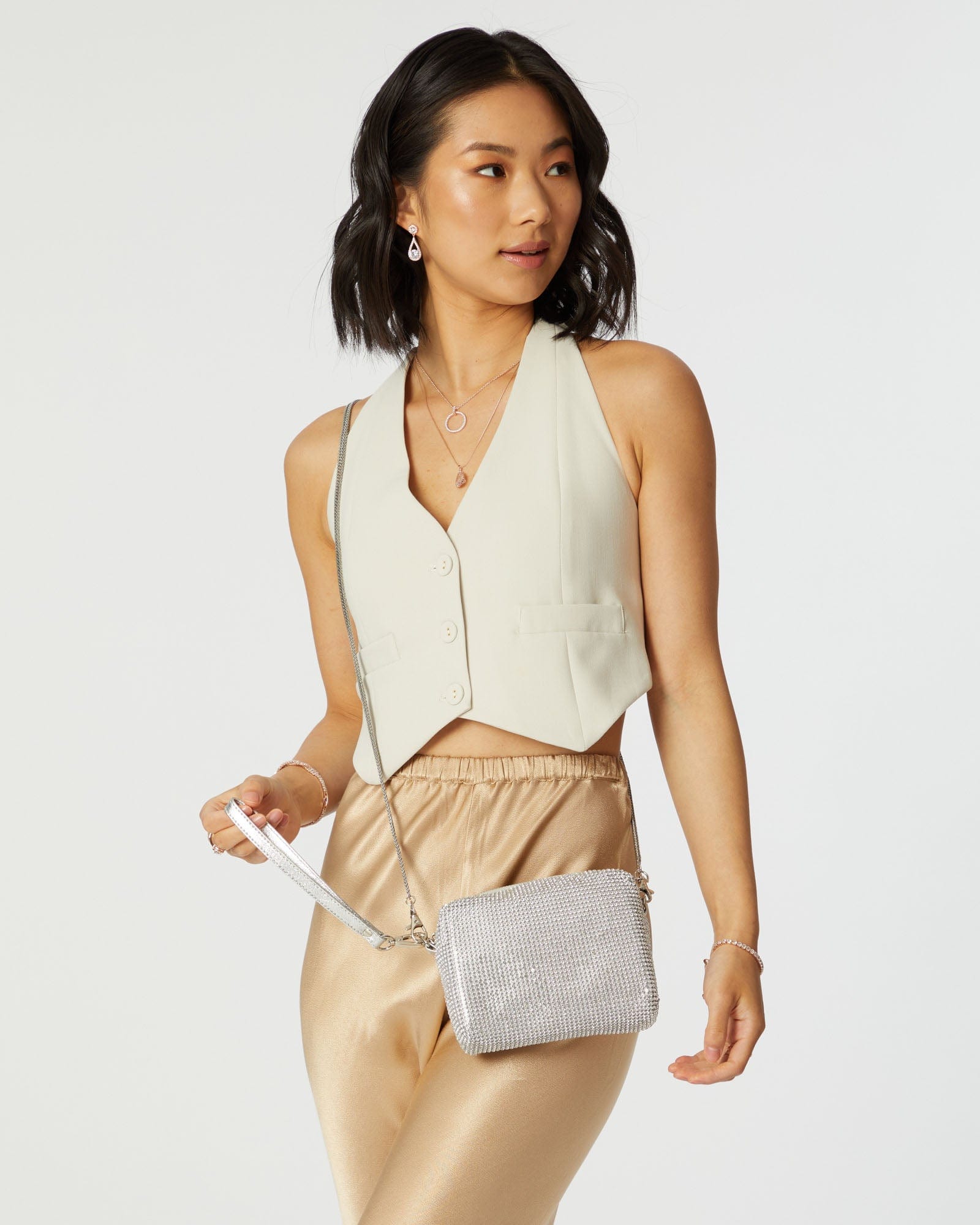 Silver Crystal Suri Bag Online | Colette Hayman