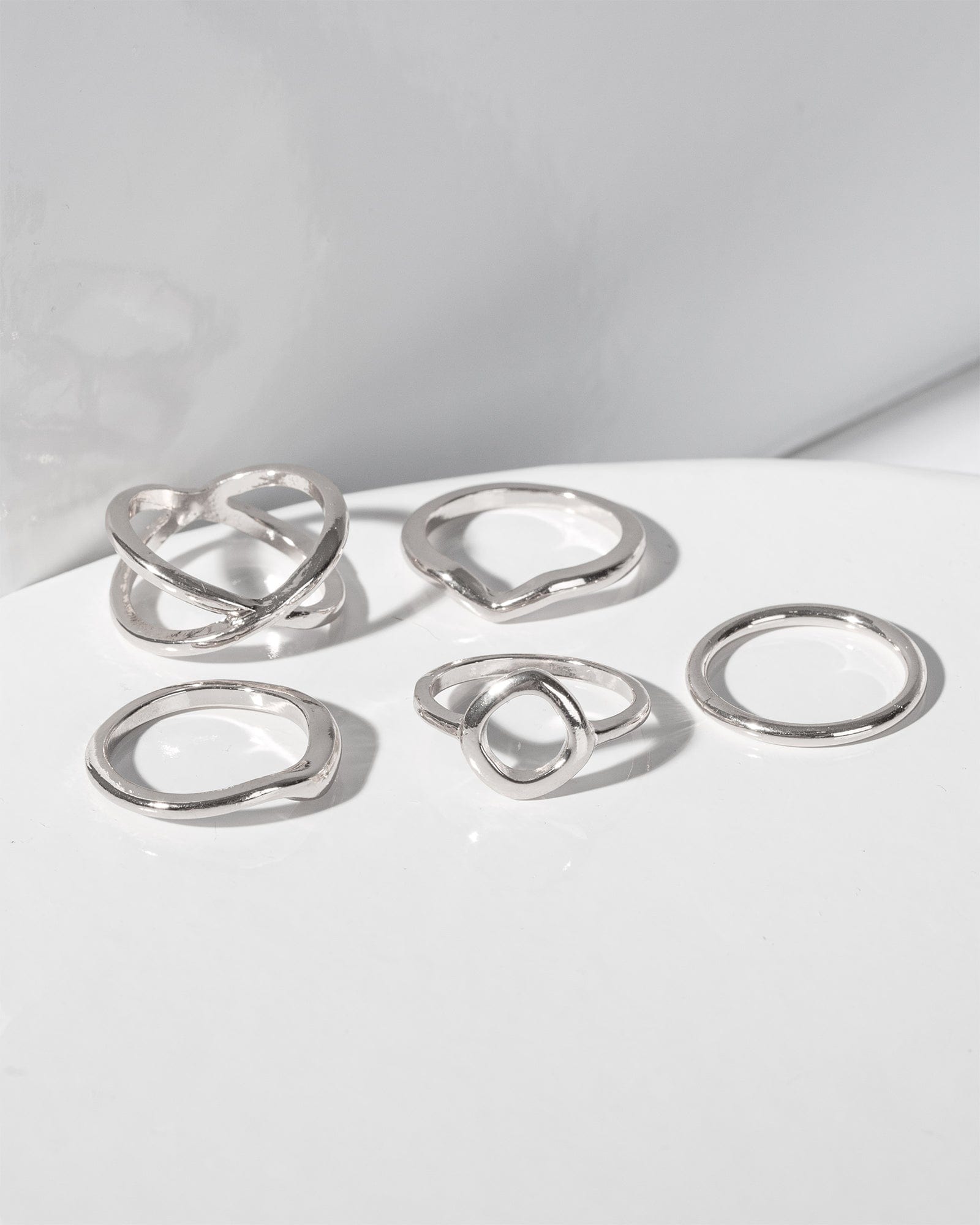 Silver Fine Wavy Ring Pack | colette hayman