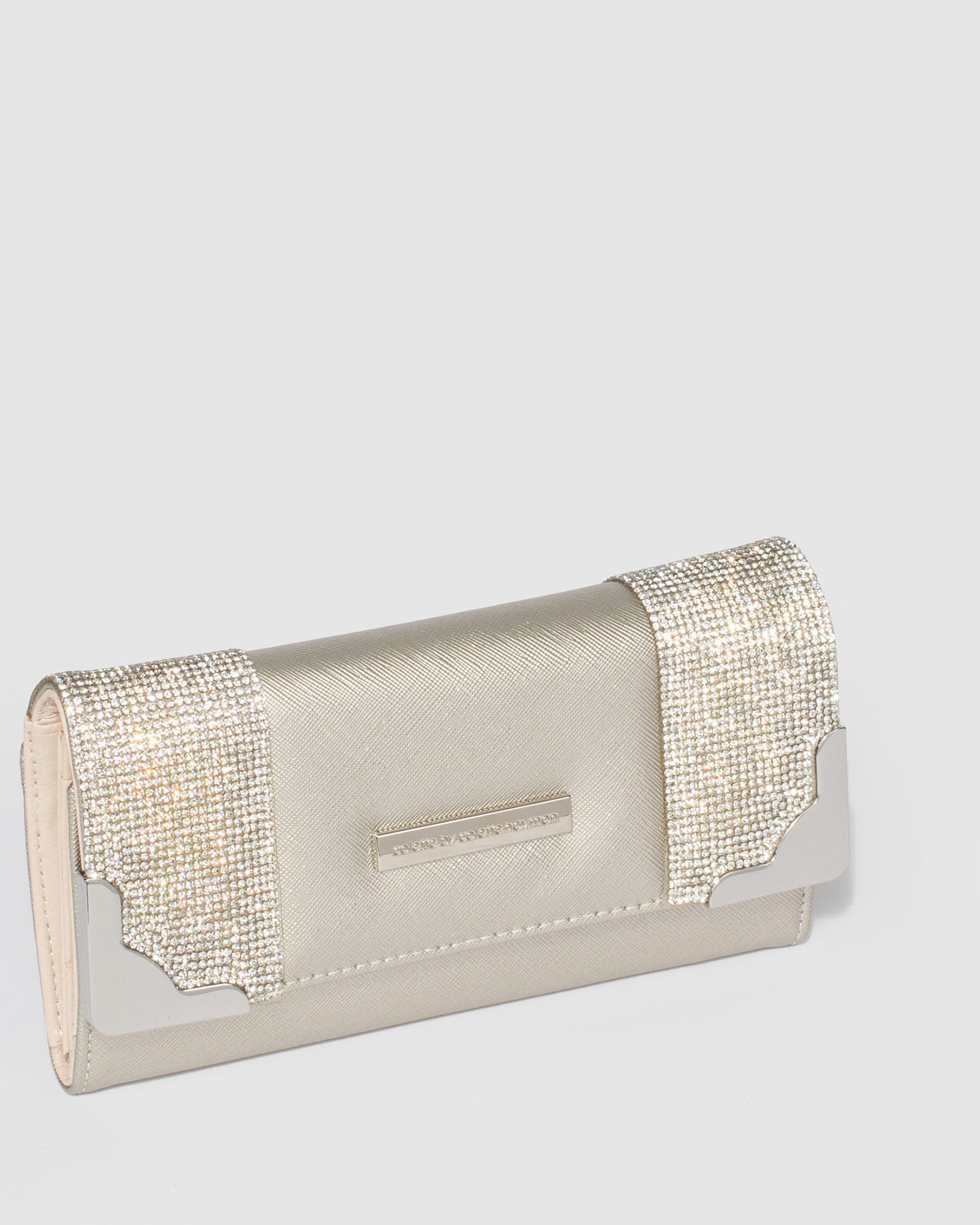 Silver Gemma Crystal Wallet Online | Colette Hayman