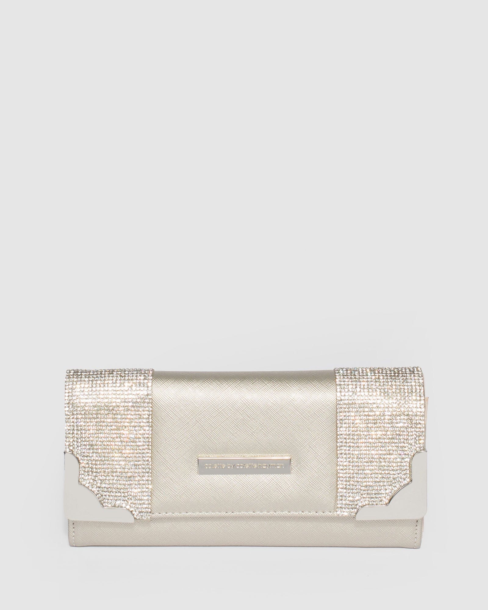 Silver Gemma Crystal Wallet Online | Colette Hayman