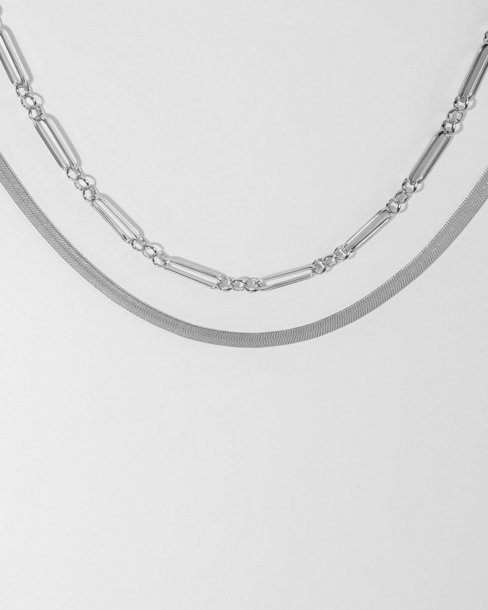 Silver Snake And Long Chain Necklace | colette hayman