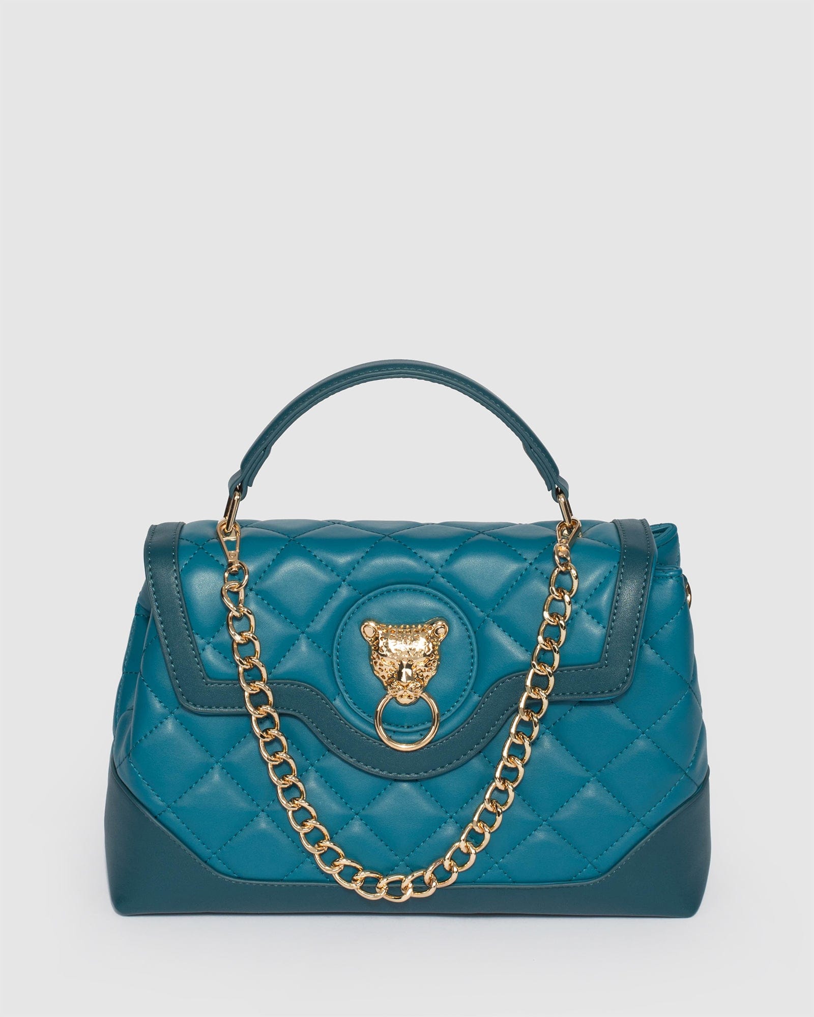 Teal Asma Panel Quilt Bag Online | Colette Hayman