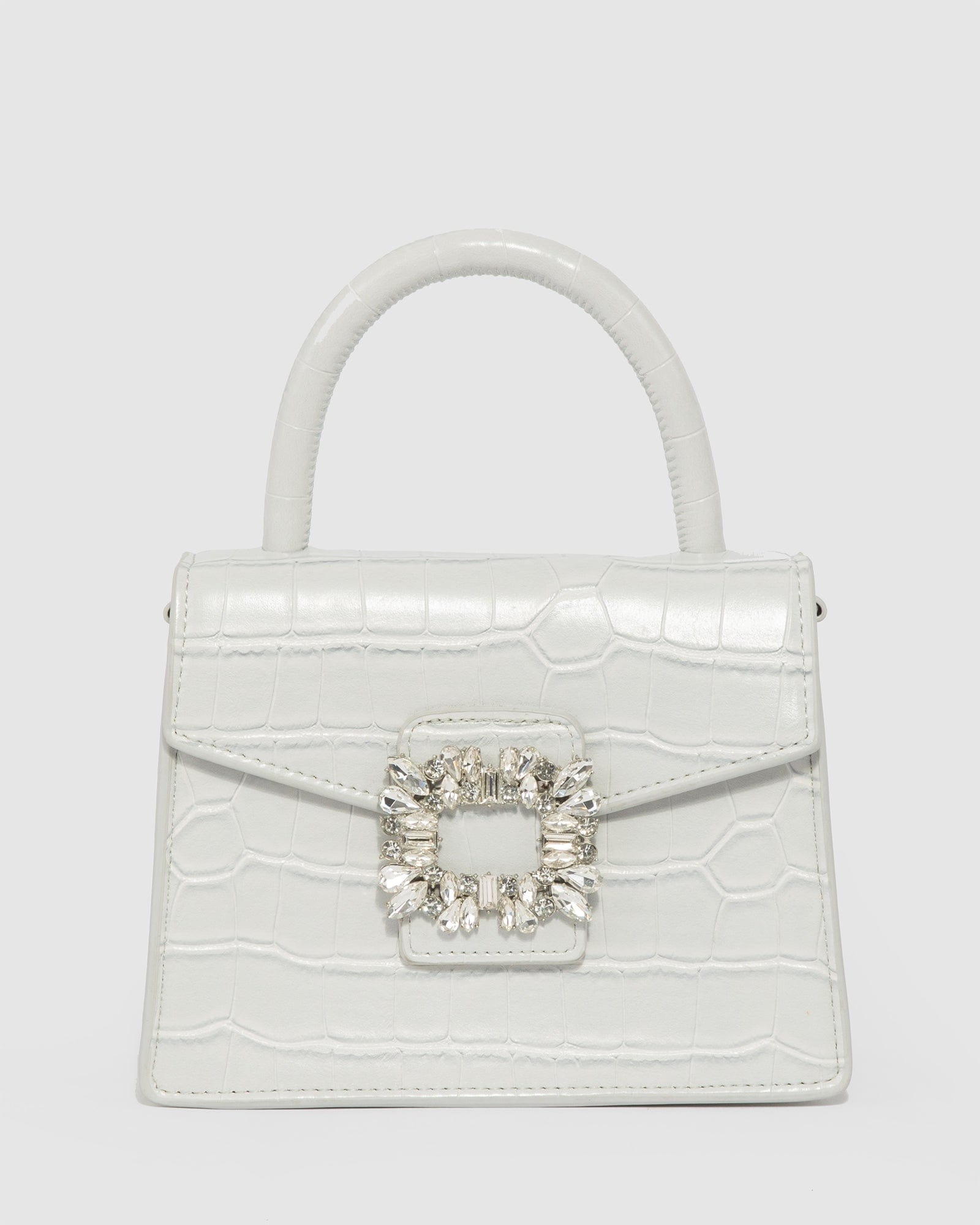 White Eleanor Buckle Bag | colette hayman