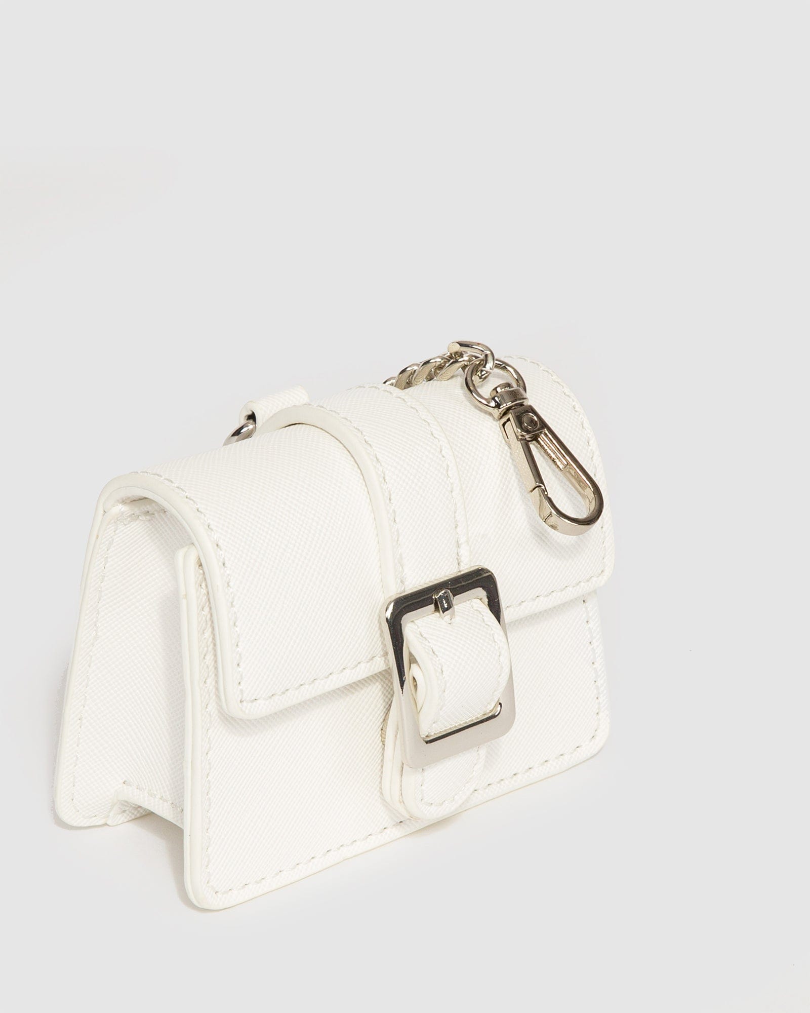 White Mini Rachel Keyring Purse