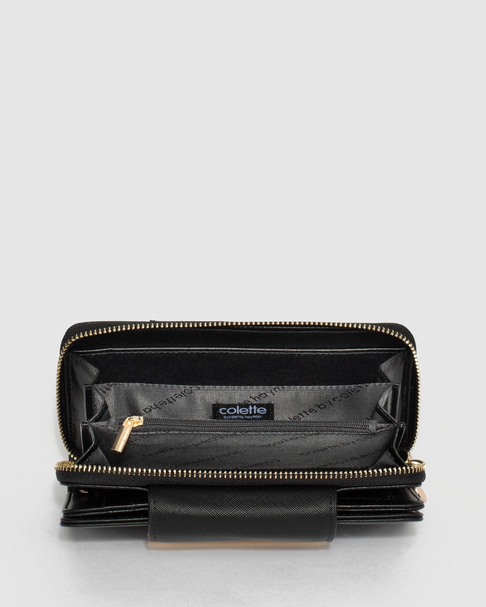 Black Blake Wallet With Gold Hardware