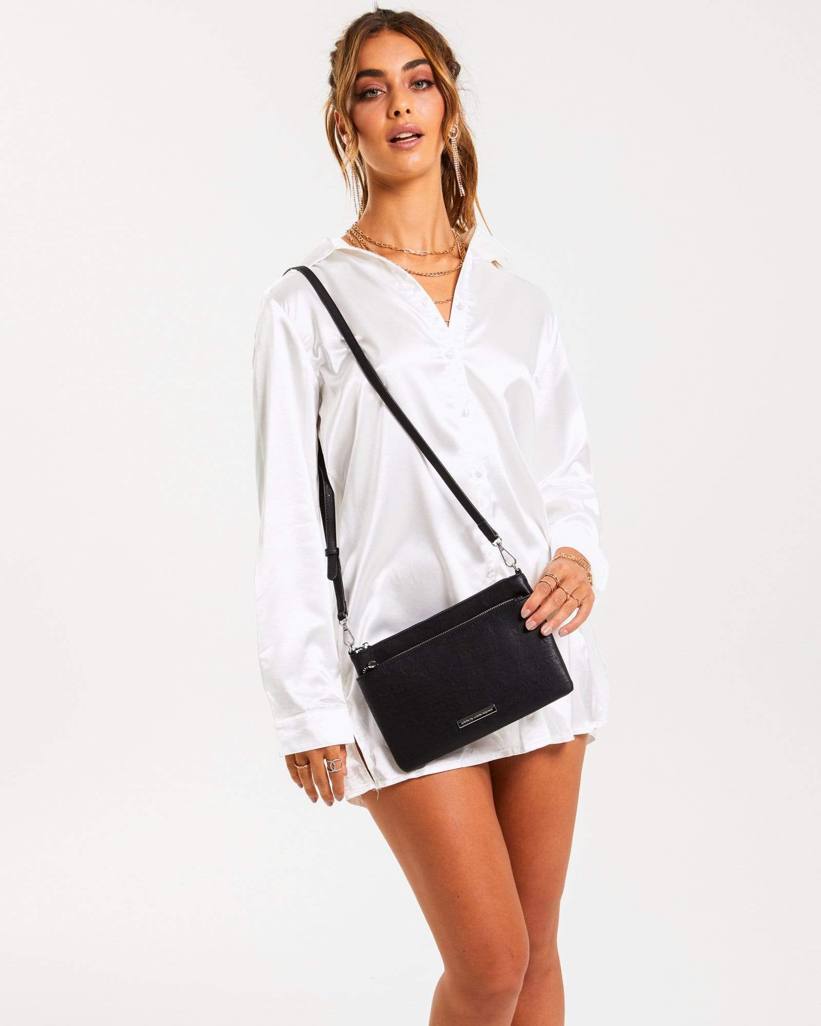 Black Demi Double Purse