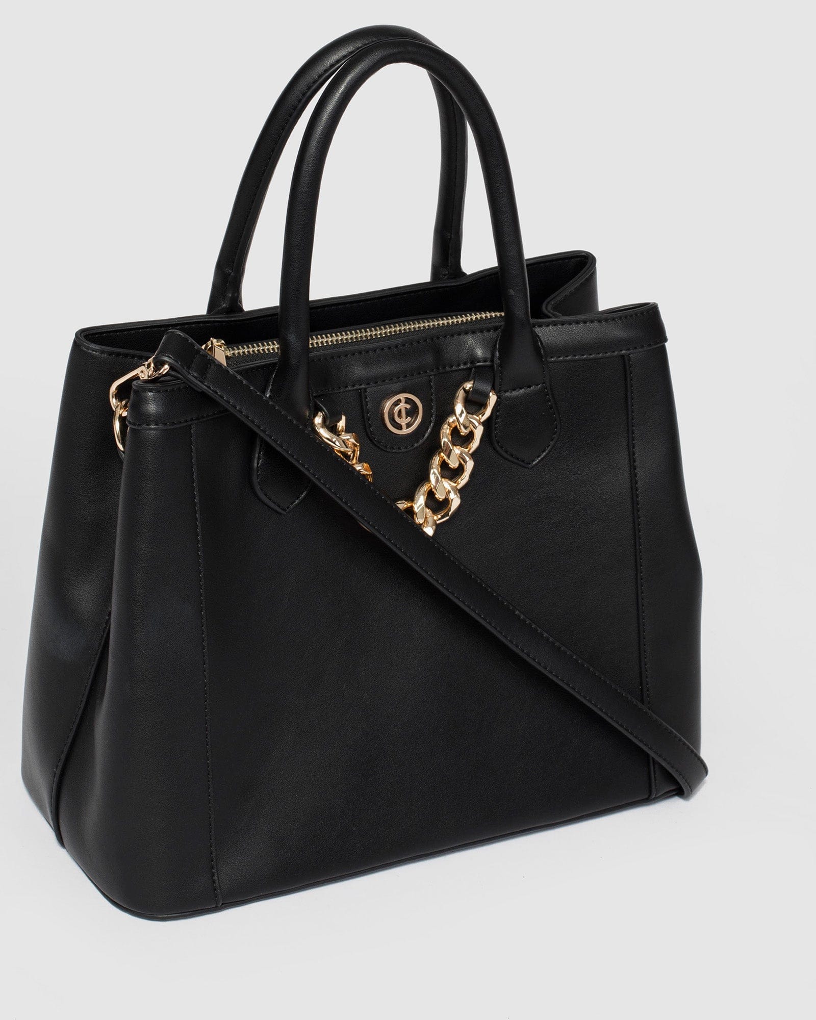 Black Finley Chain Tote Bag Online – colette by colette hayman