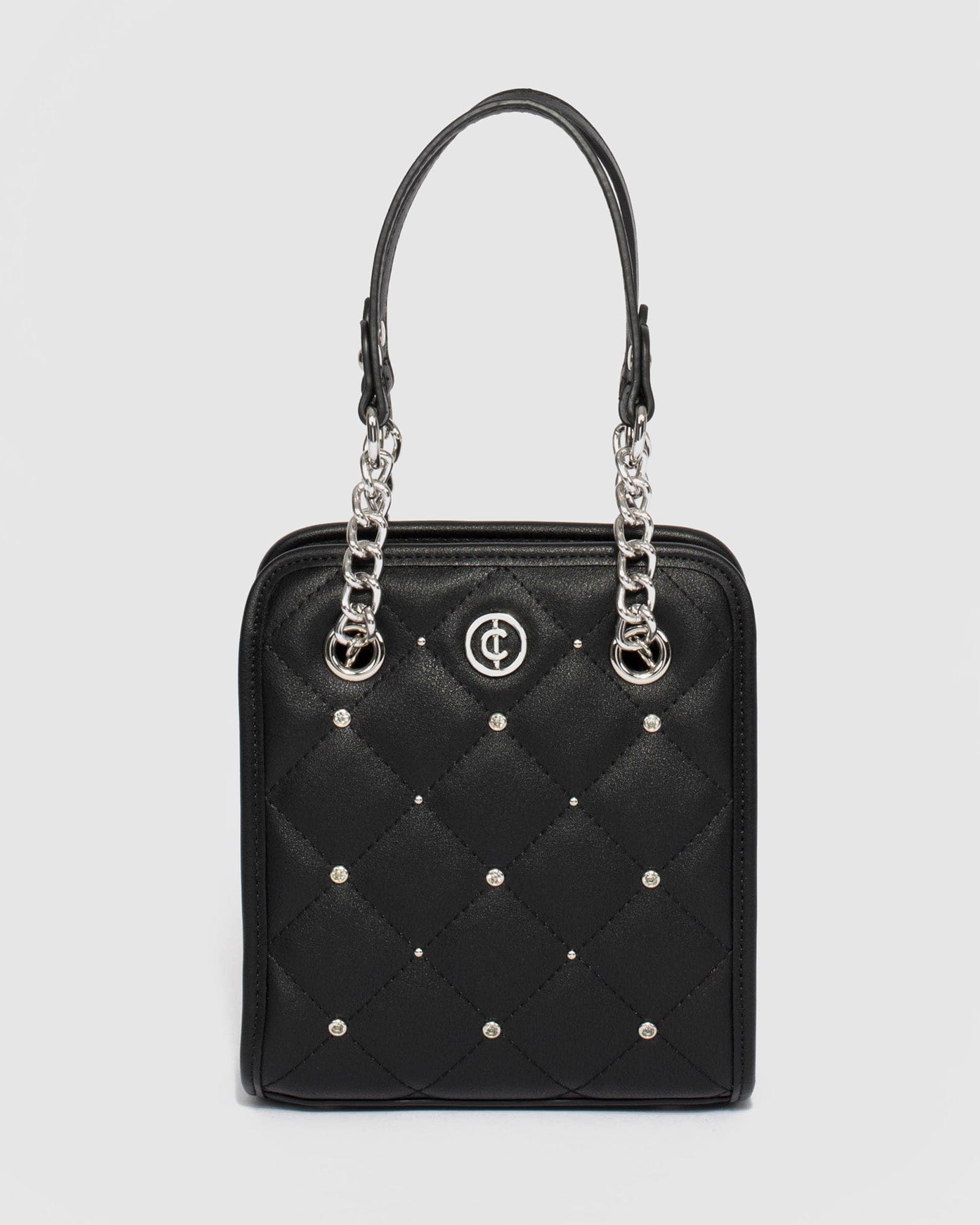 Black Tadda Stud Tote Bag