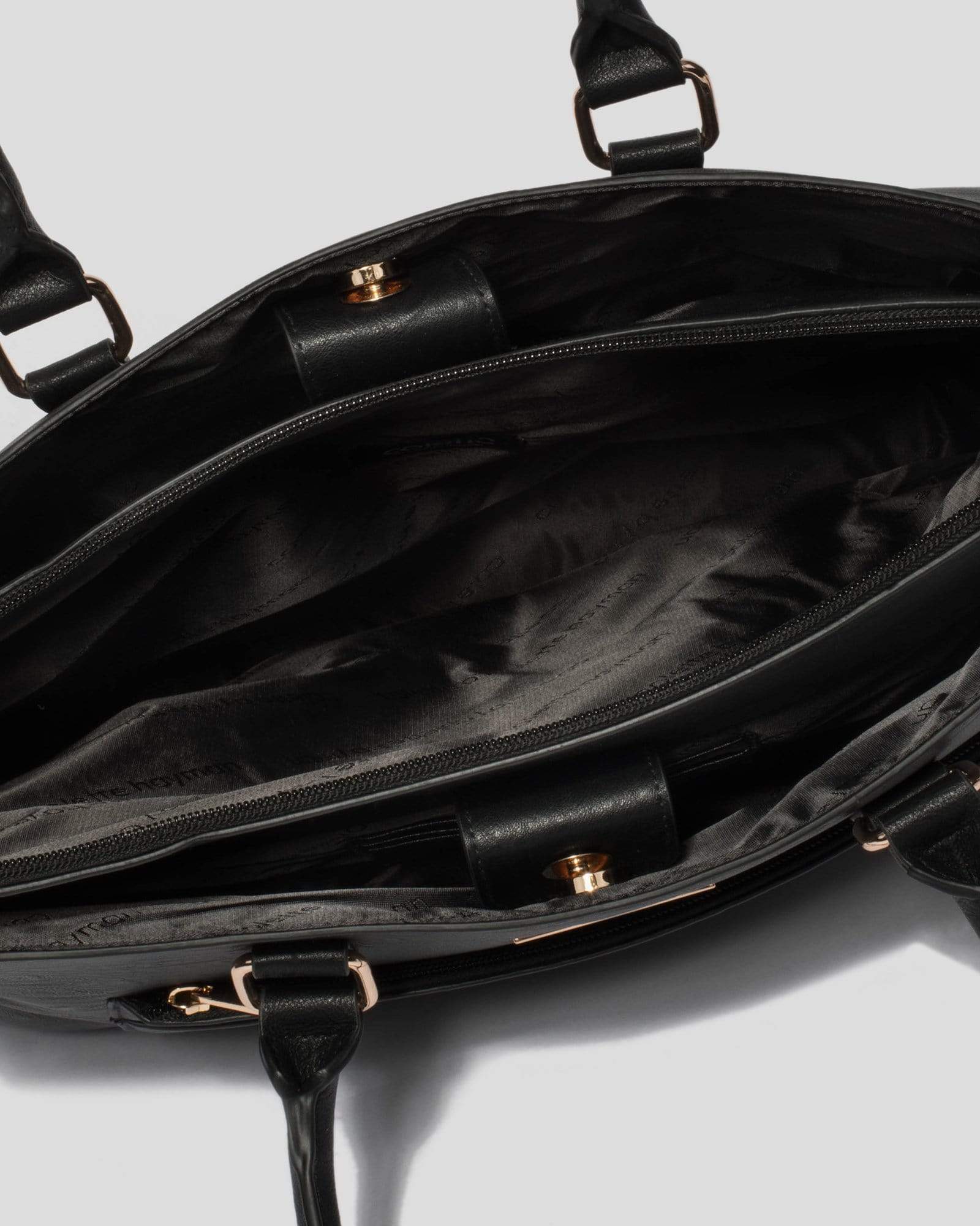 Black Taylor Zip Tech Tote Bag