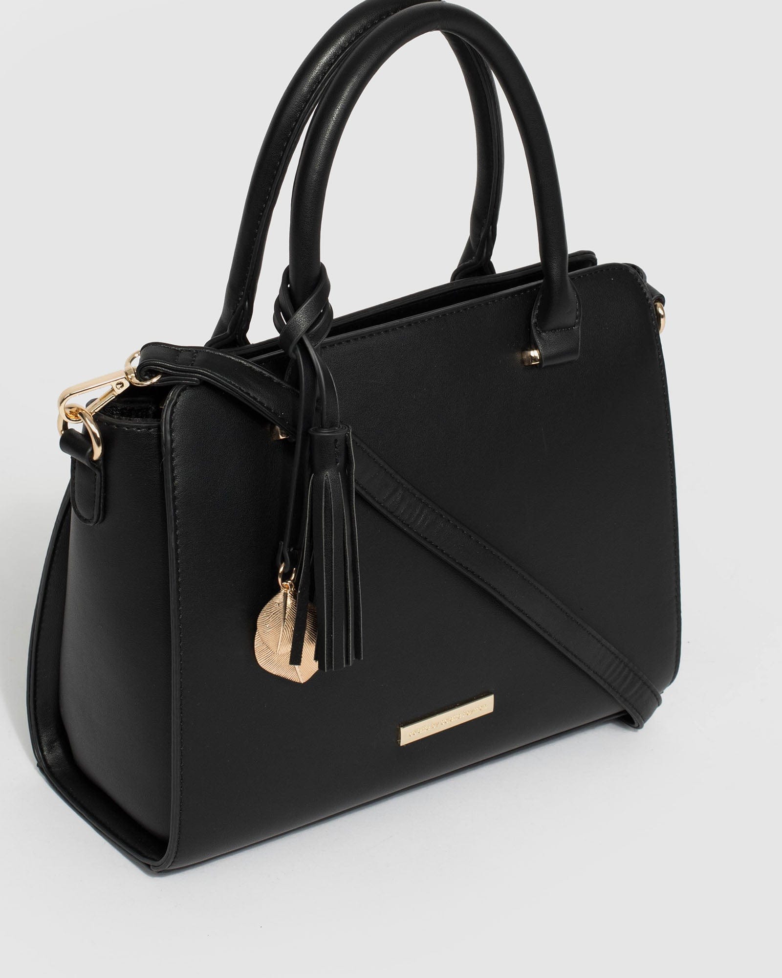 Black Tina Tag Tote Bag Online