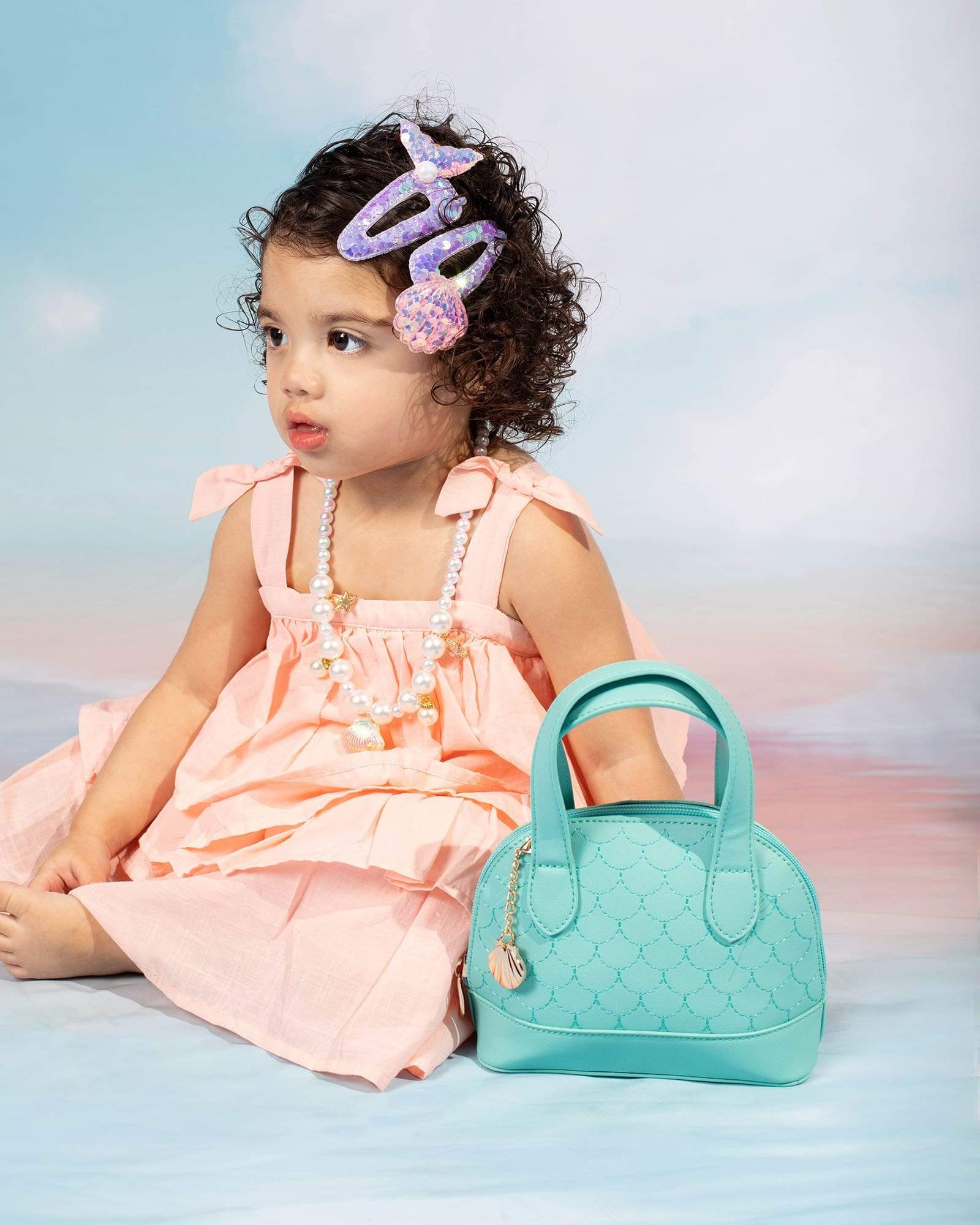 Blue Kids Monica Shell Bag Online | Colette Hayman