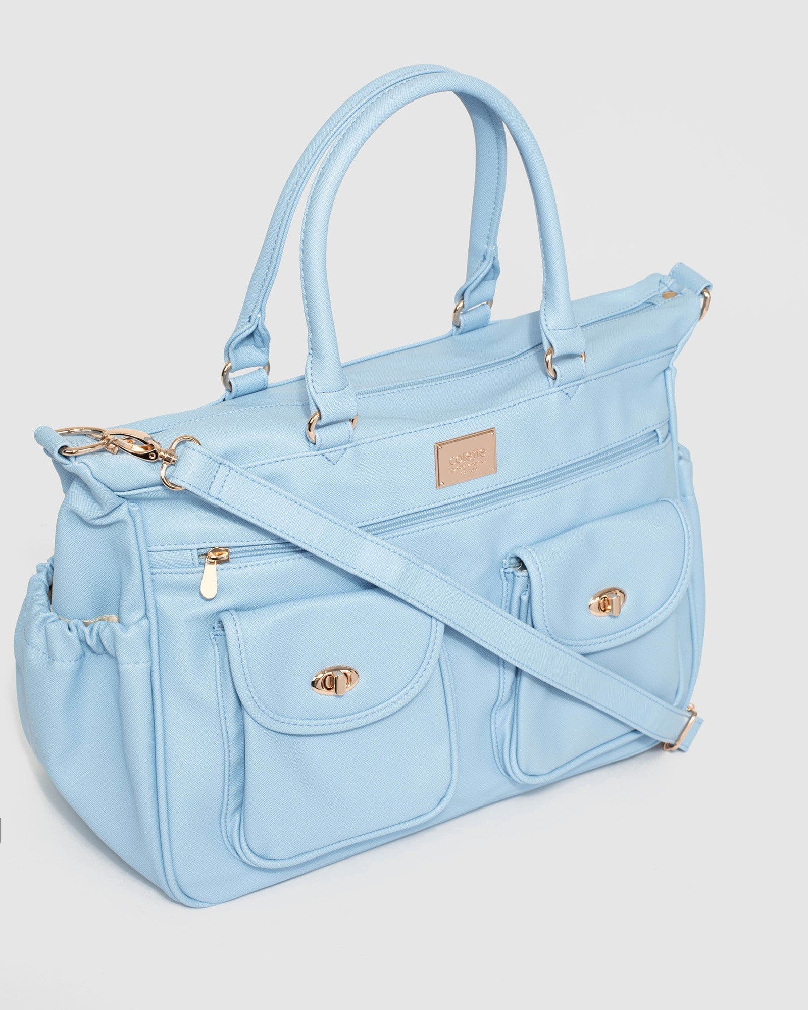 Blue Pu Baby Travel Bag