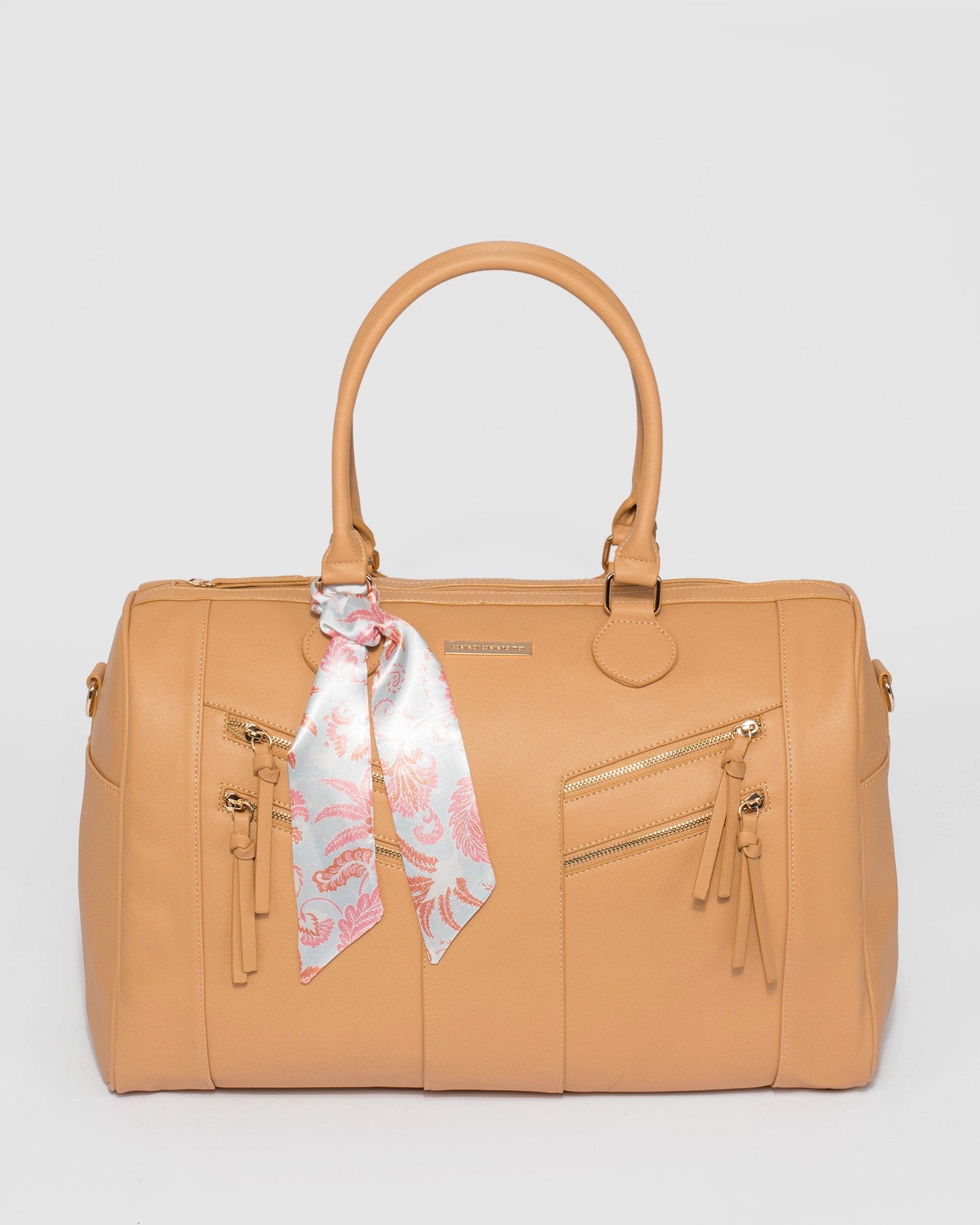Caramel Tali Zip Weekender Online | Colette Hayman