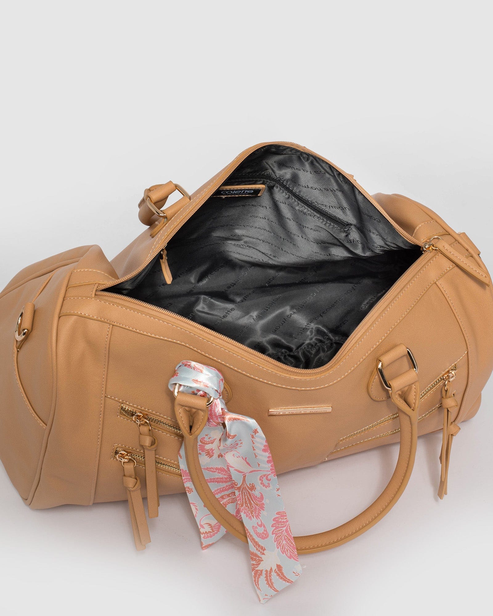 Caramel Tali Zip Weekender Online | Colette Hayman