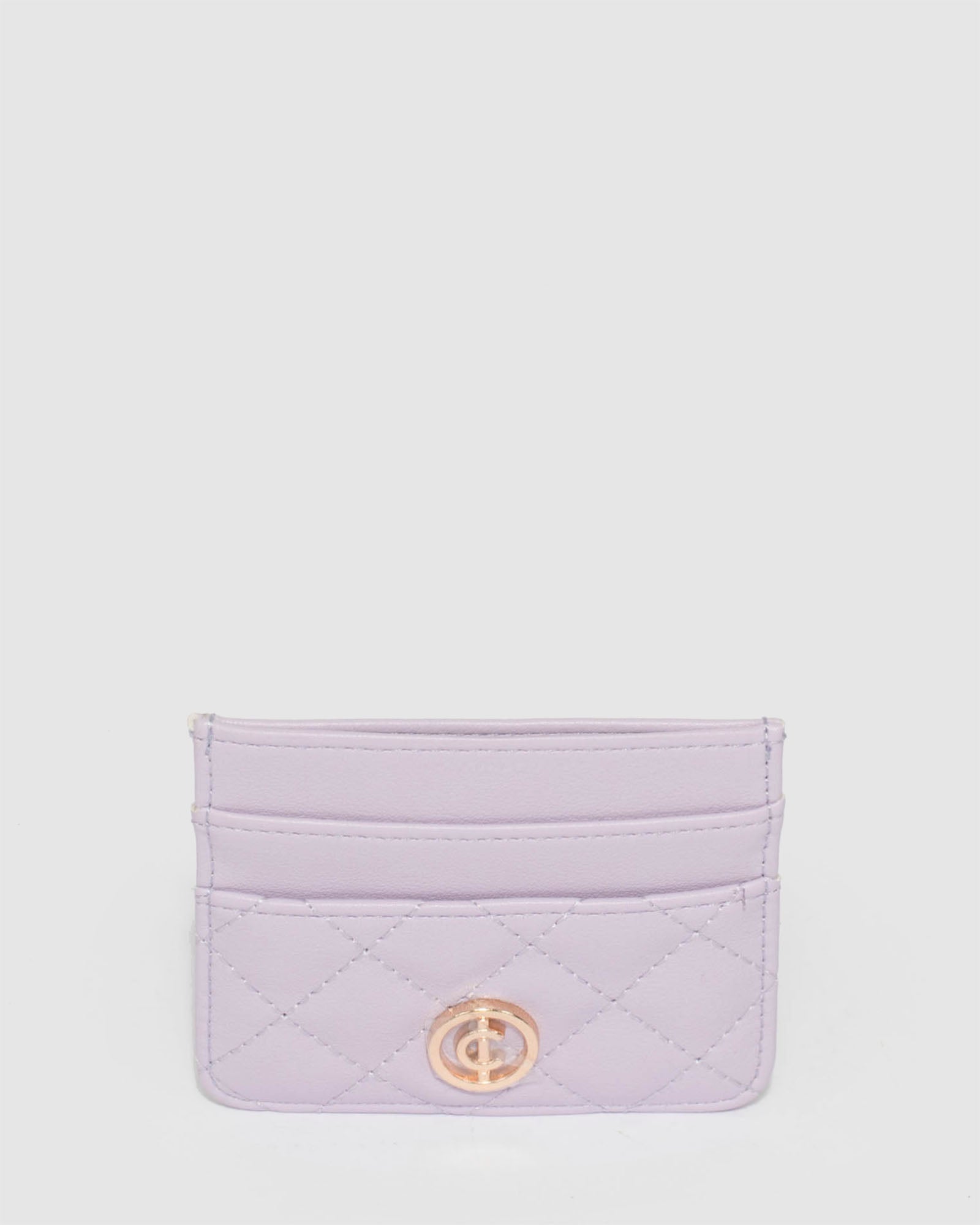 Chiara Quilted Purple Card Holder Purse