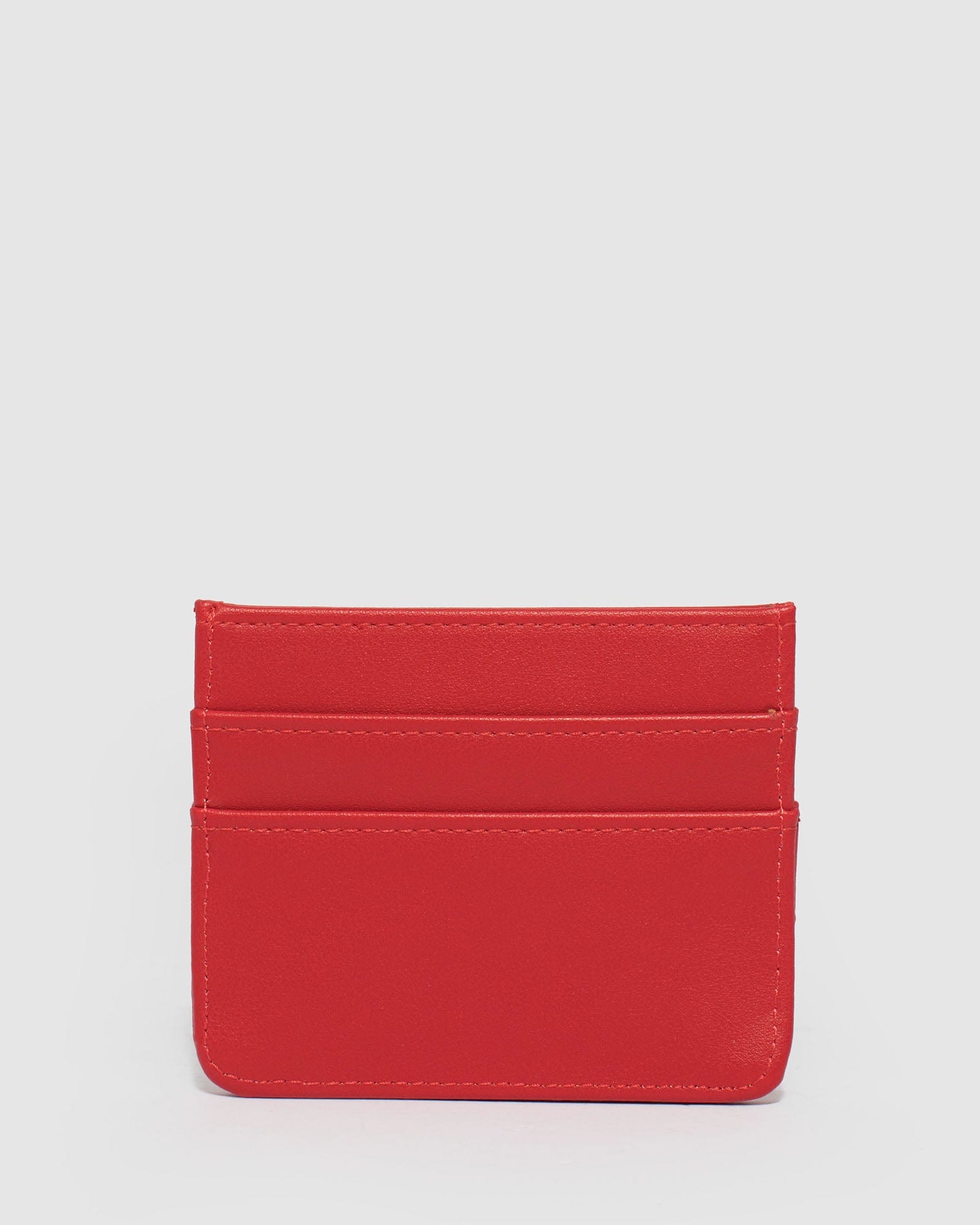 Chiara Quilted Red Card Holder Purse